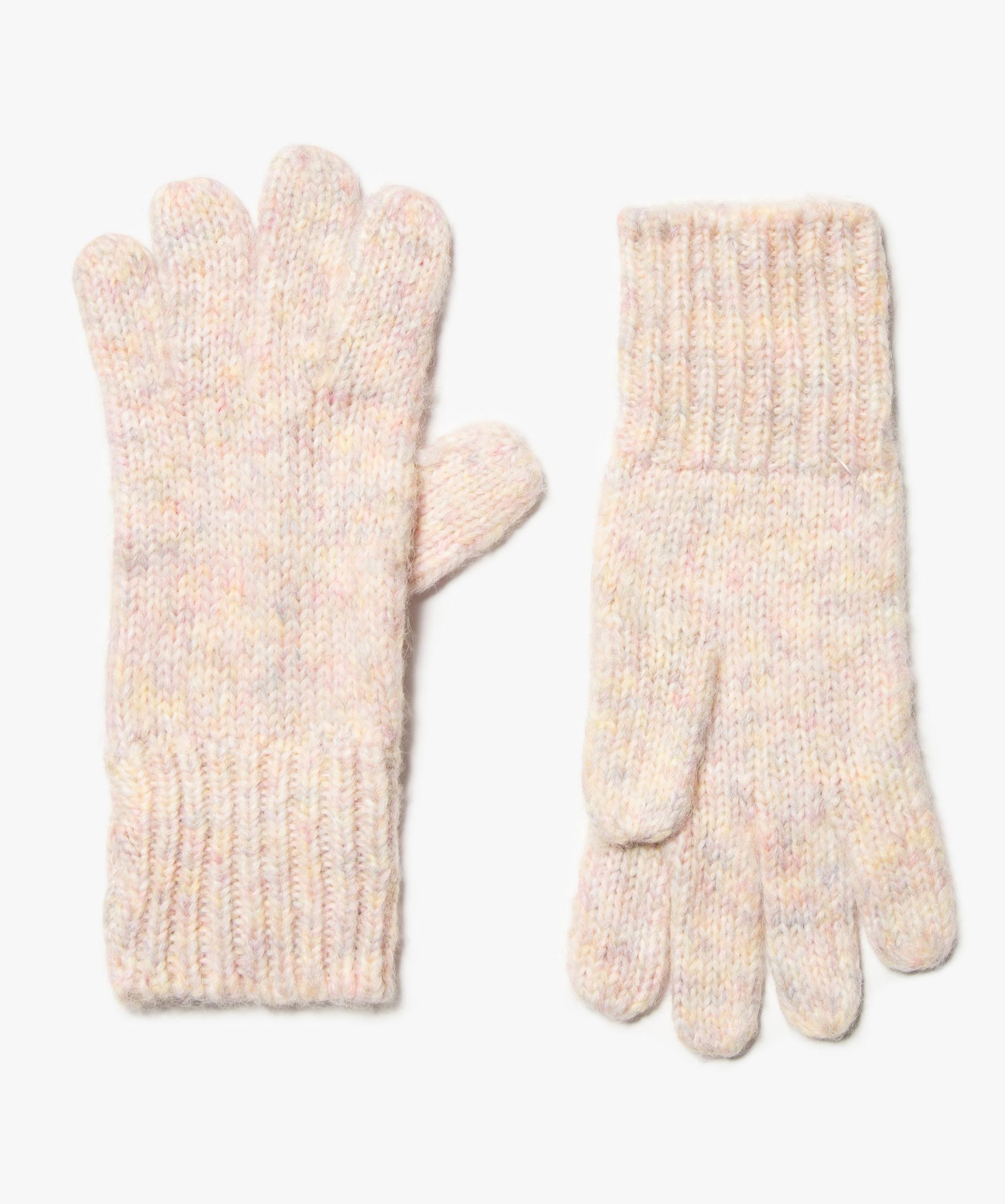 Gants fille en maille multicolore rose | GEMO
