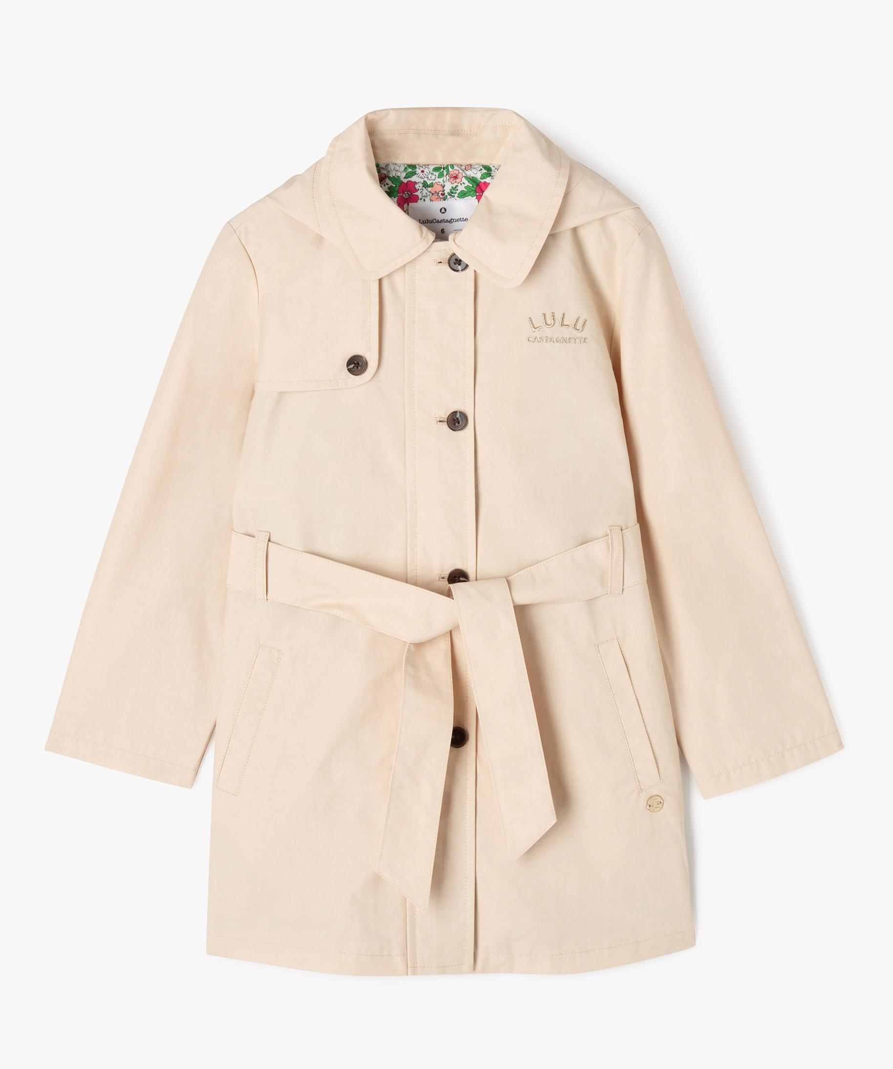 Imperméable mi-long à capuche fille - LuluCastagnette beige | GEMO