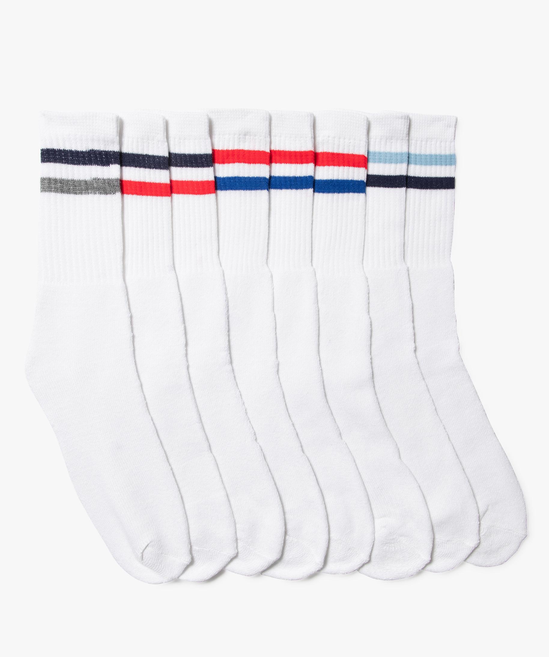 Chaussettes de sport homme (lot de 8) blanc | GEMO