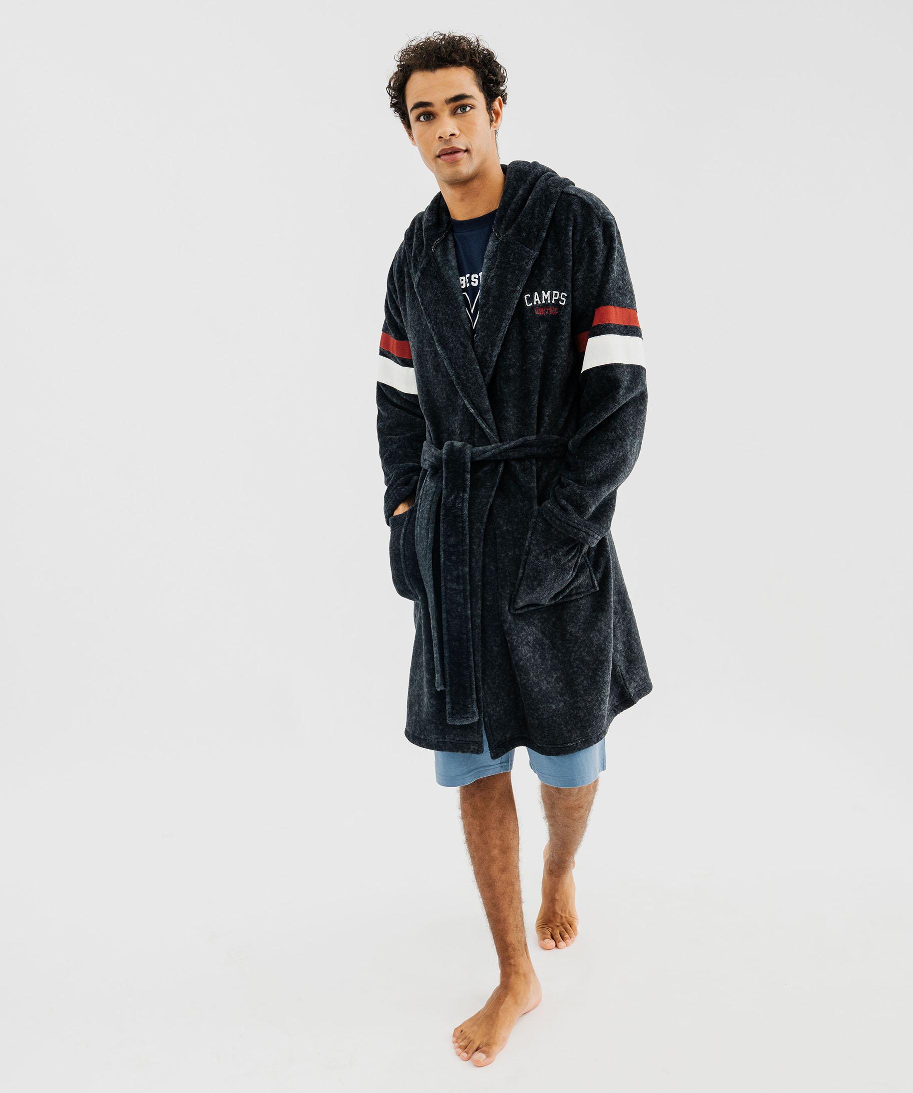 Robe de chambre en velours homme - Camps United gris | GEMO