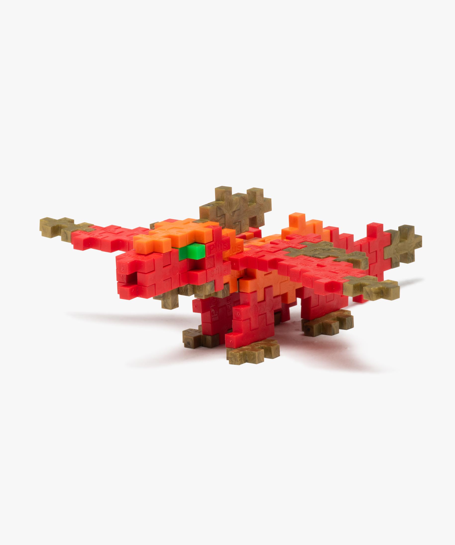 Jeu de construction Dragon tube de 100 pièces Plus-Plus rouge | GEMO