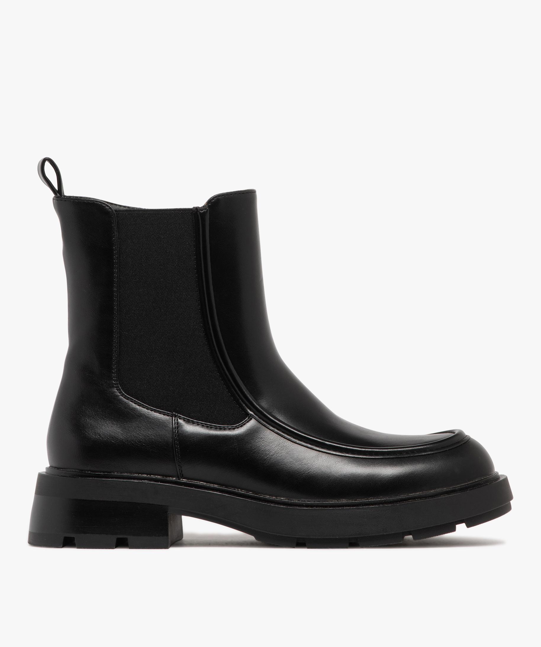 Boots femme Chelsea à zip et semelle crantée avec couture ... noir | GEMO
