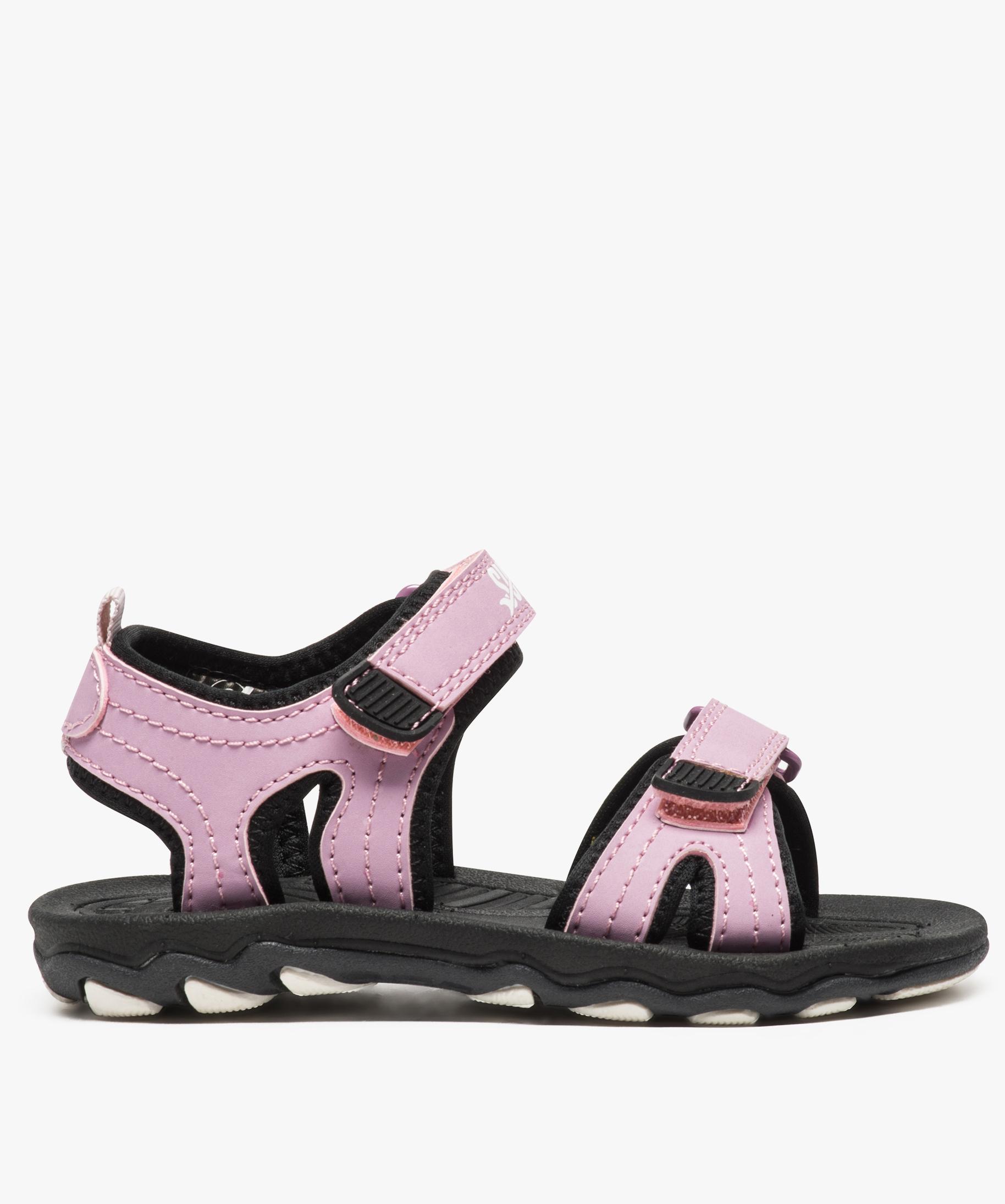 Sandales filles style surf à scratchs violet | GEMO