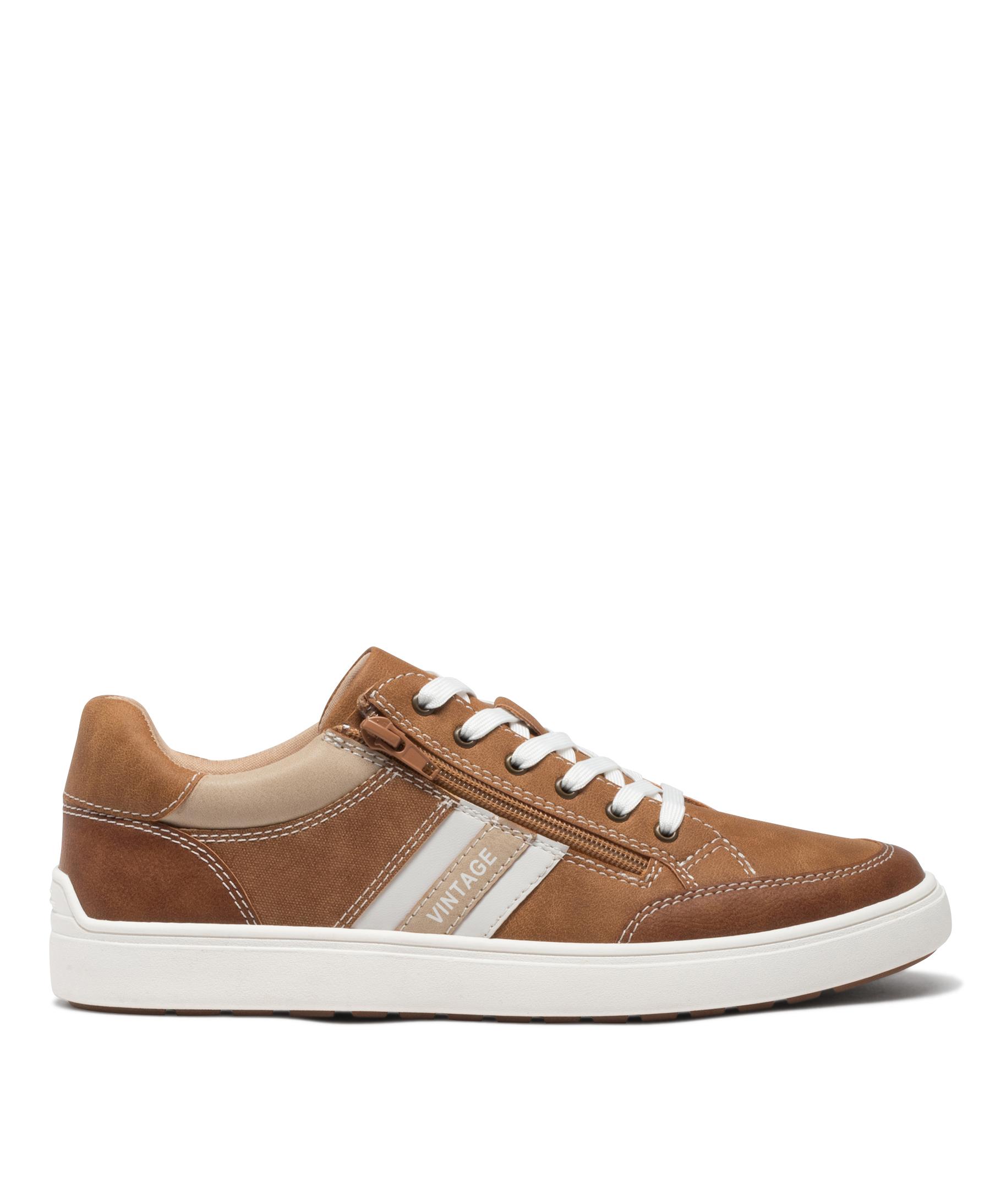 Baskets homme unies style vintage camel | GEMO