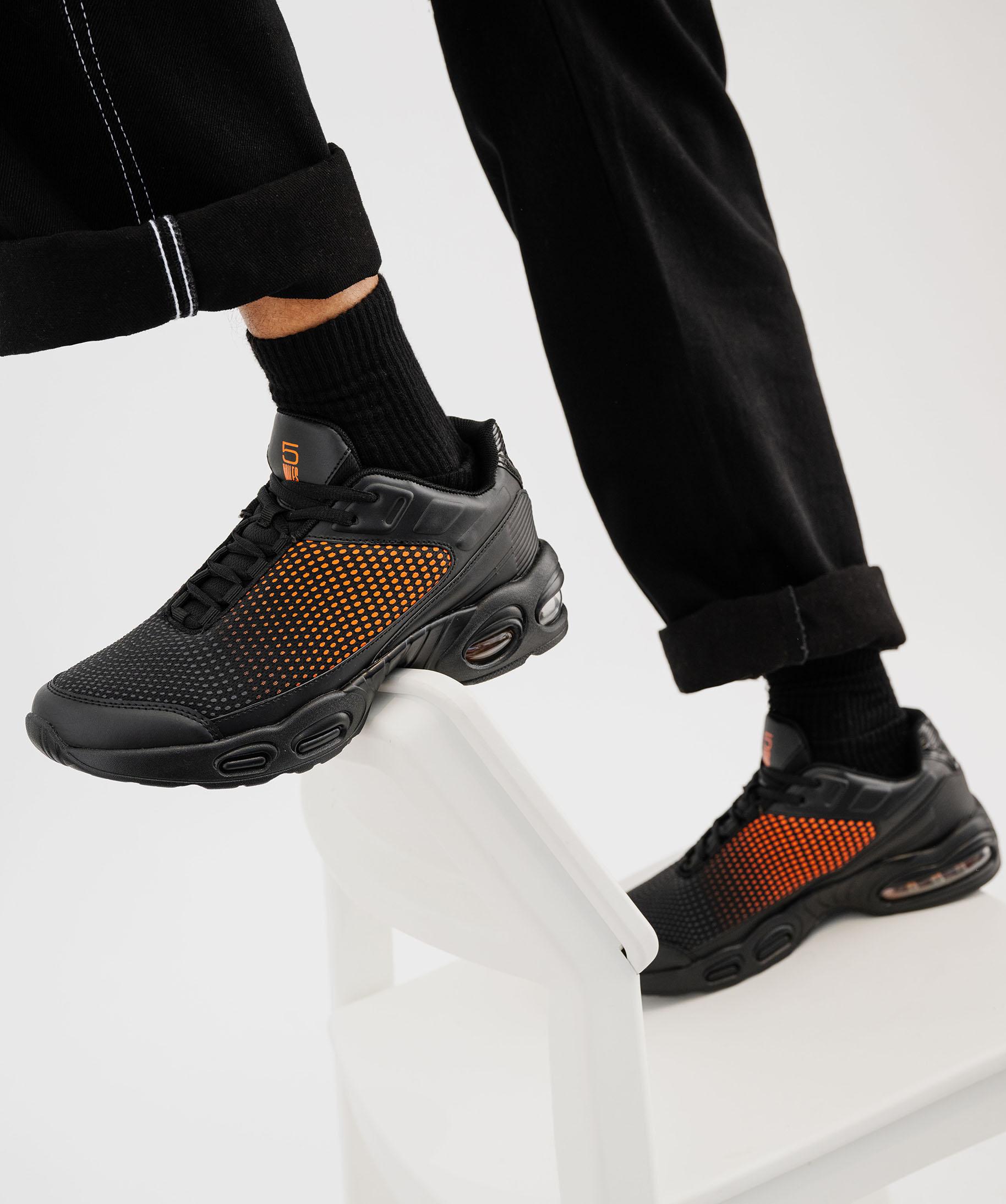 Baskets running en mesh renforcé avec semelle à bulle d'ai... rouge vif ...