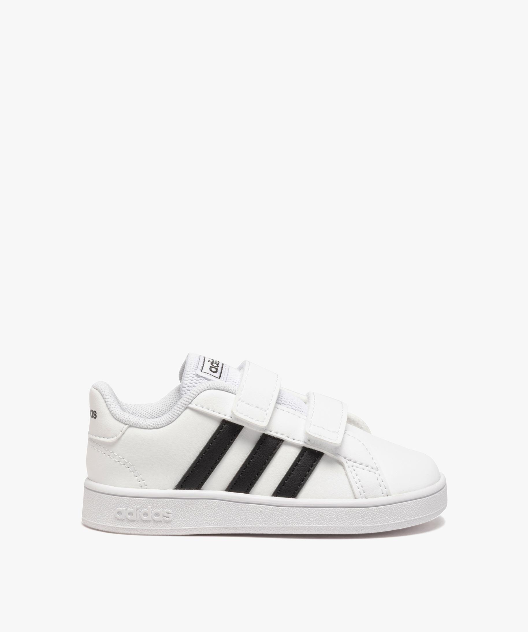Tennis bicolores à scratch – Adidas Grand Court blanc | GEMO