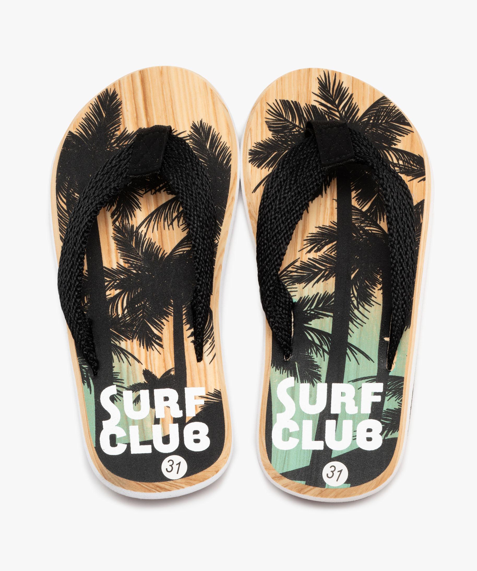 Tongs garçon à brides larges en textile Surf Club multicouleur | GEMO