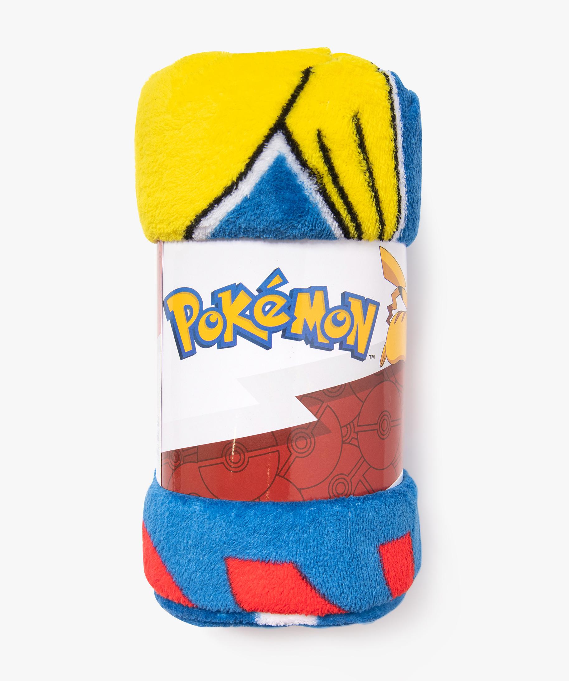 Plaid polaire à motifs Pikachu - Pokemon bleu | GEMO