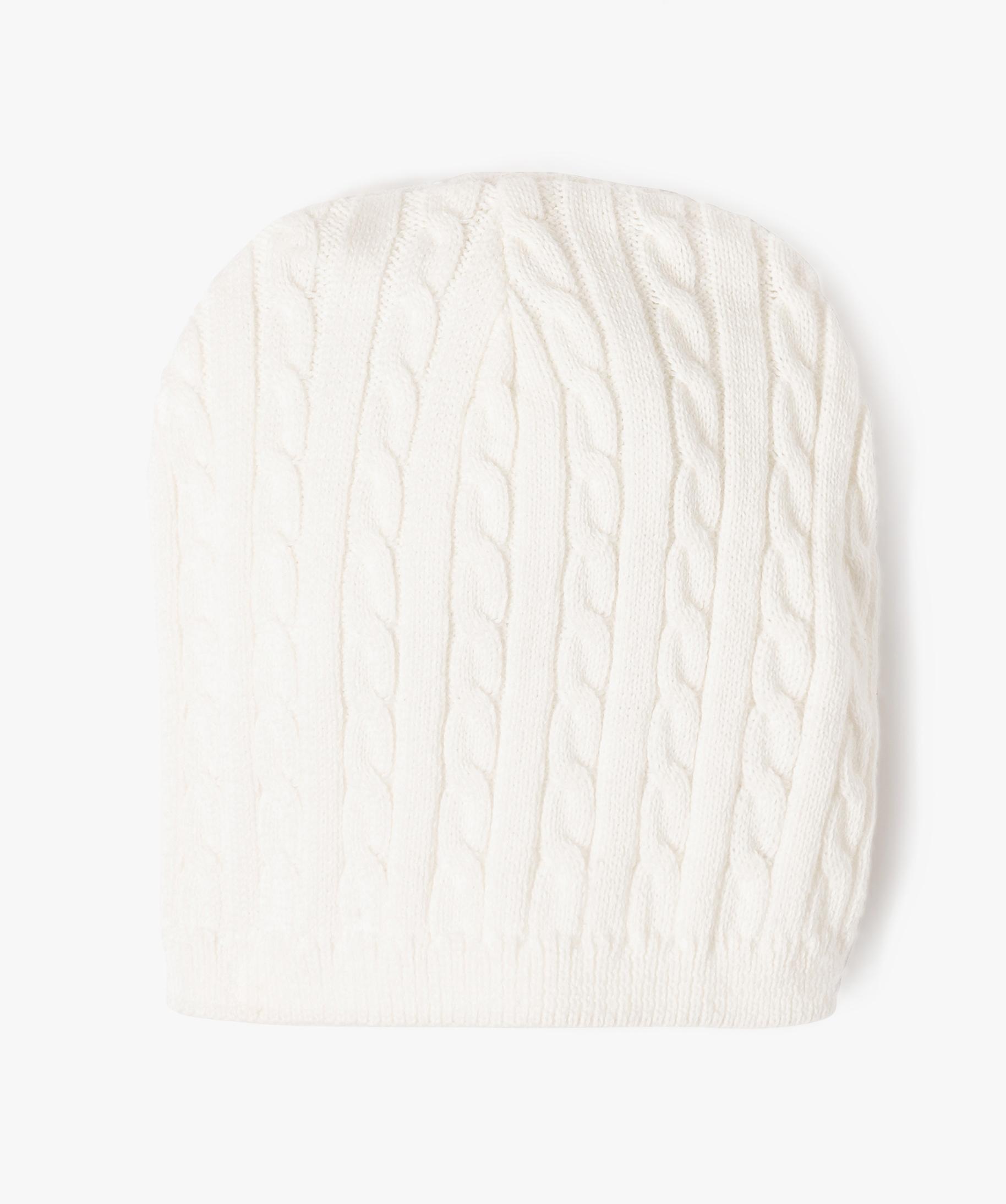 Bonnet fin en maille torsadée bébé blanc | GEMO