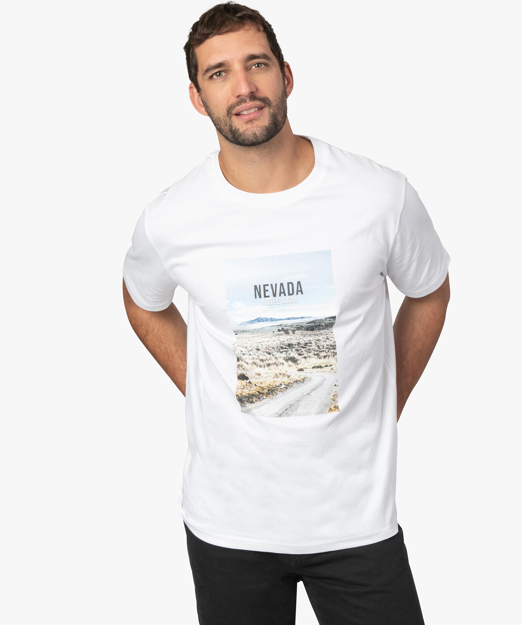 Tee-shirt homme avec motif Nevada blanc | GEMO