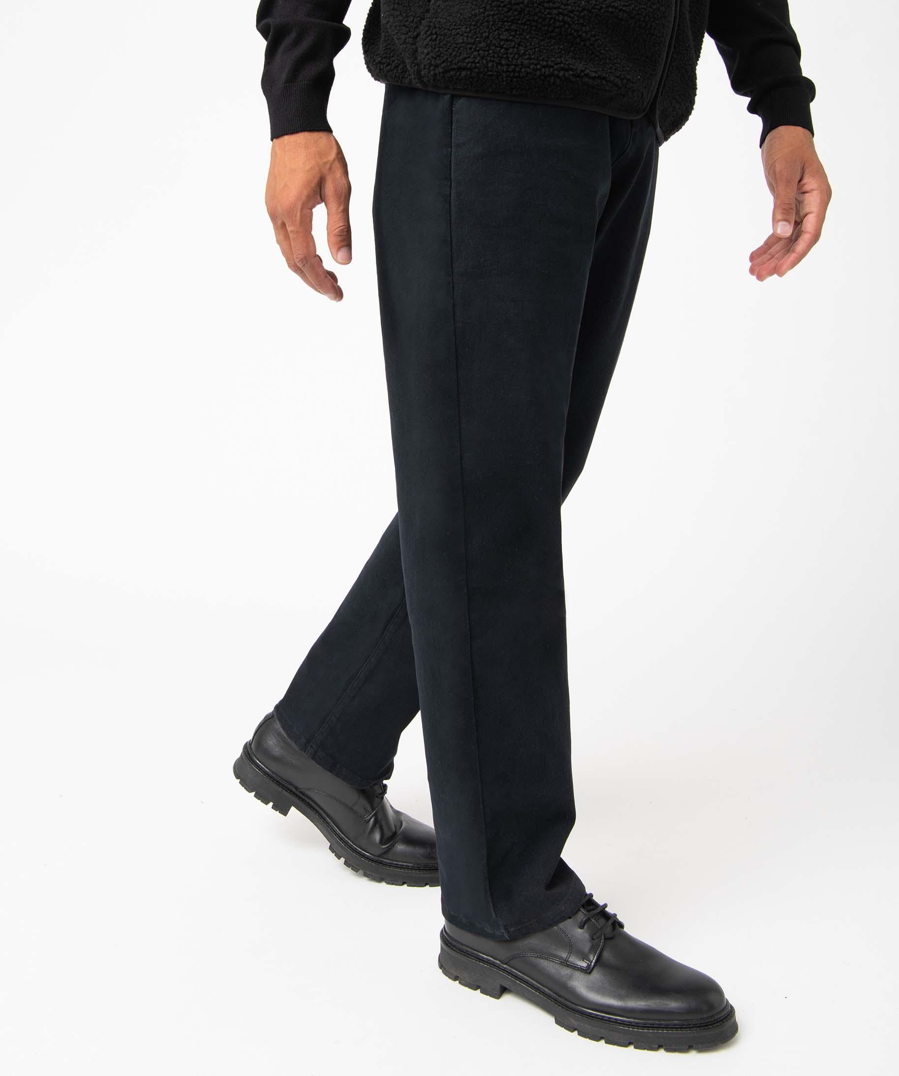 Pantalon homme coupe Chino extensible noir | GEMO