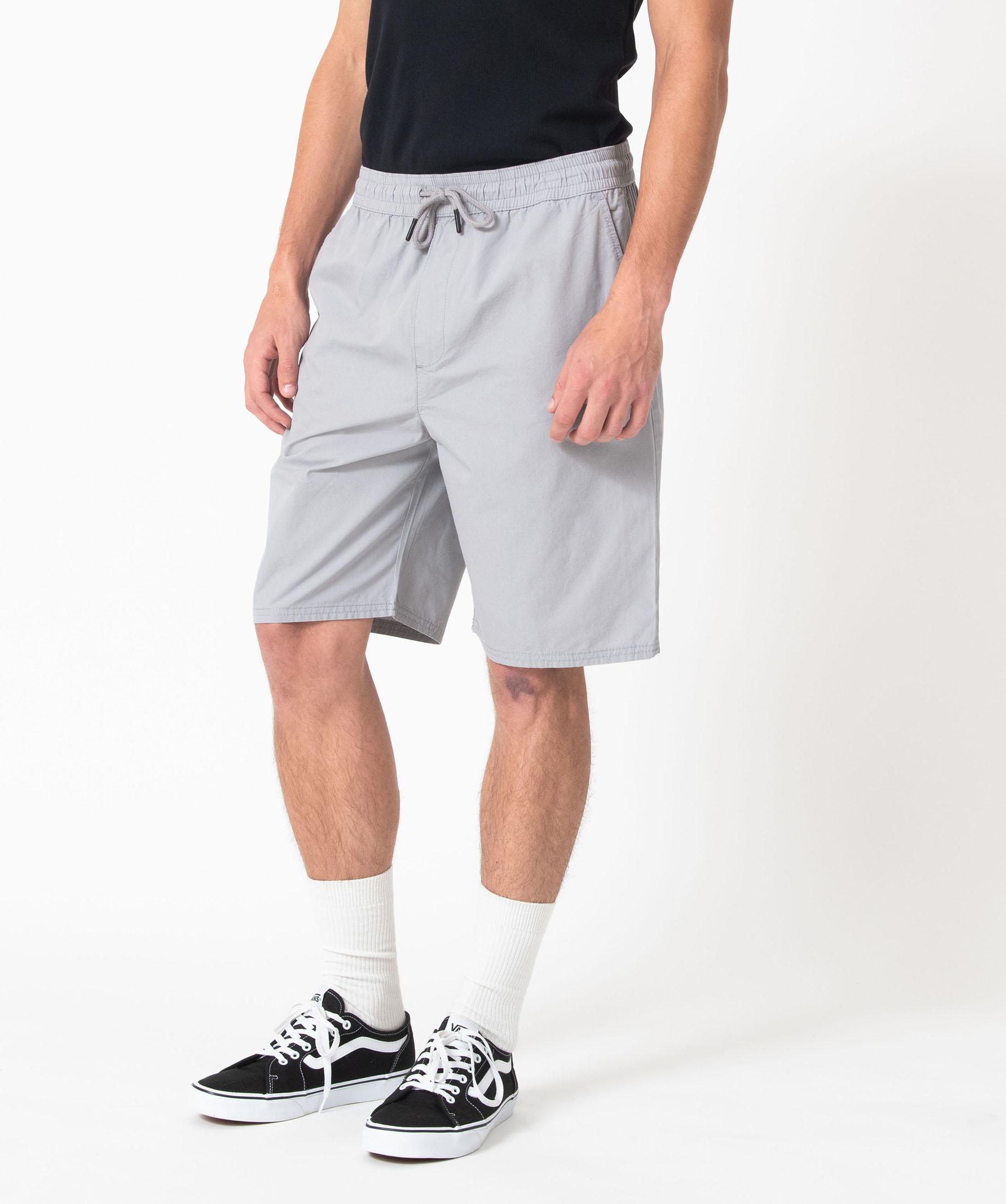 Bermuda en toile à taille élastique homme gris | GEMO