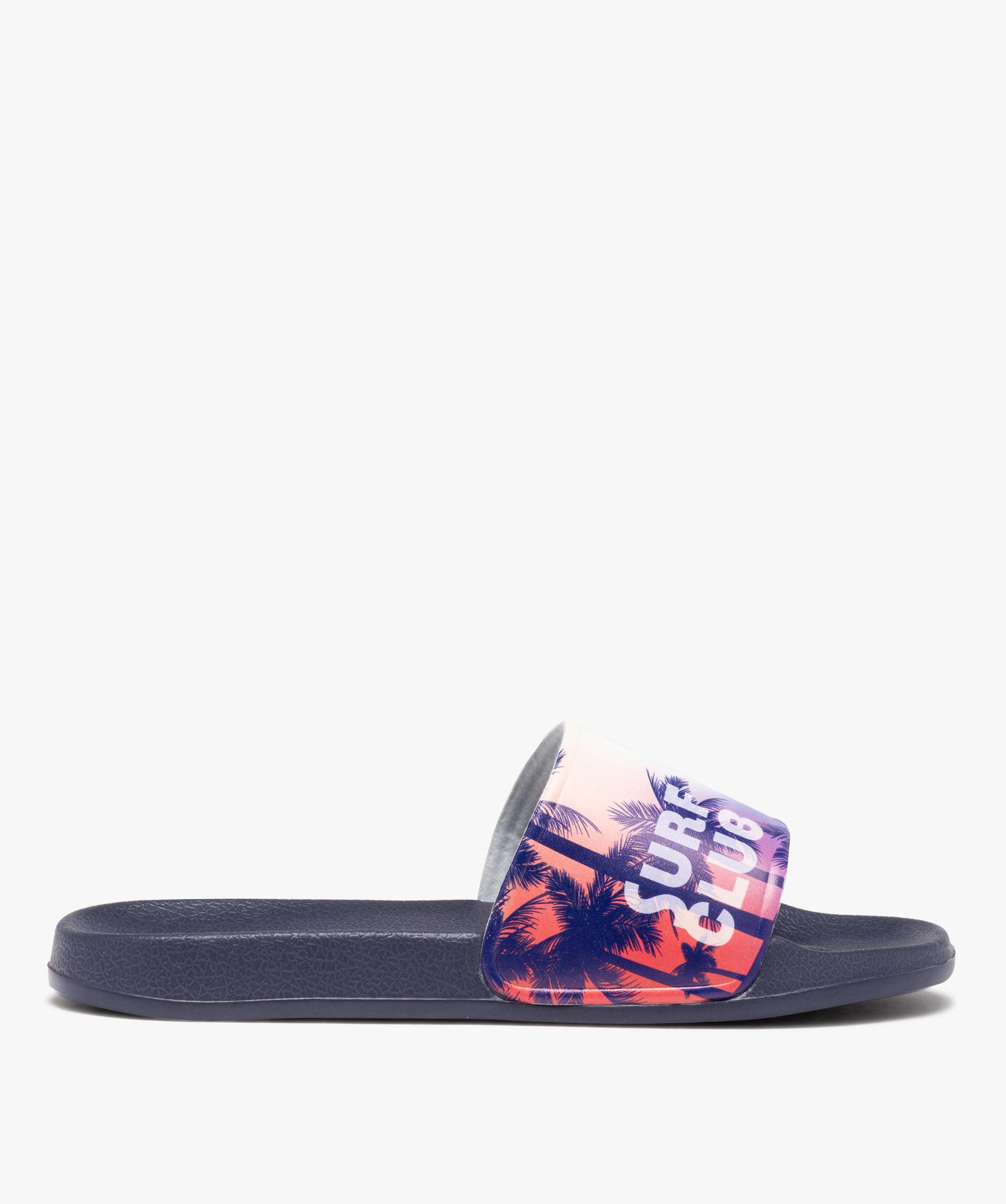 Mules de piscine garçon style surf décor soleil couchant multicolore | GEMO