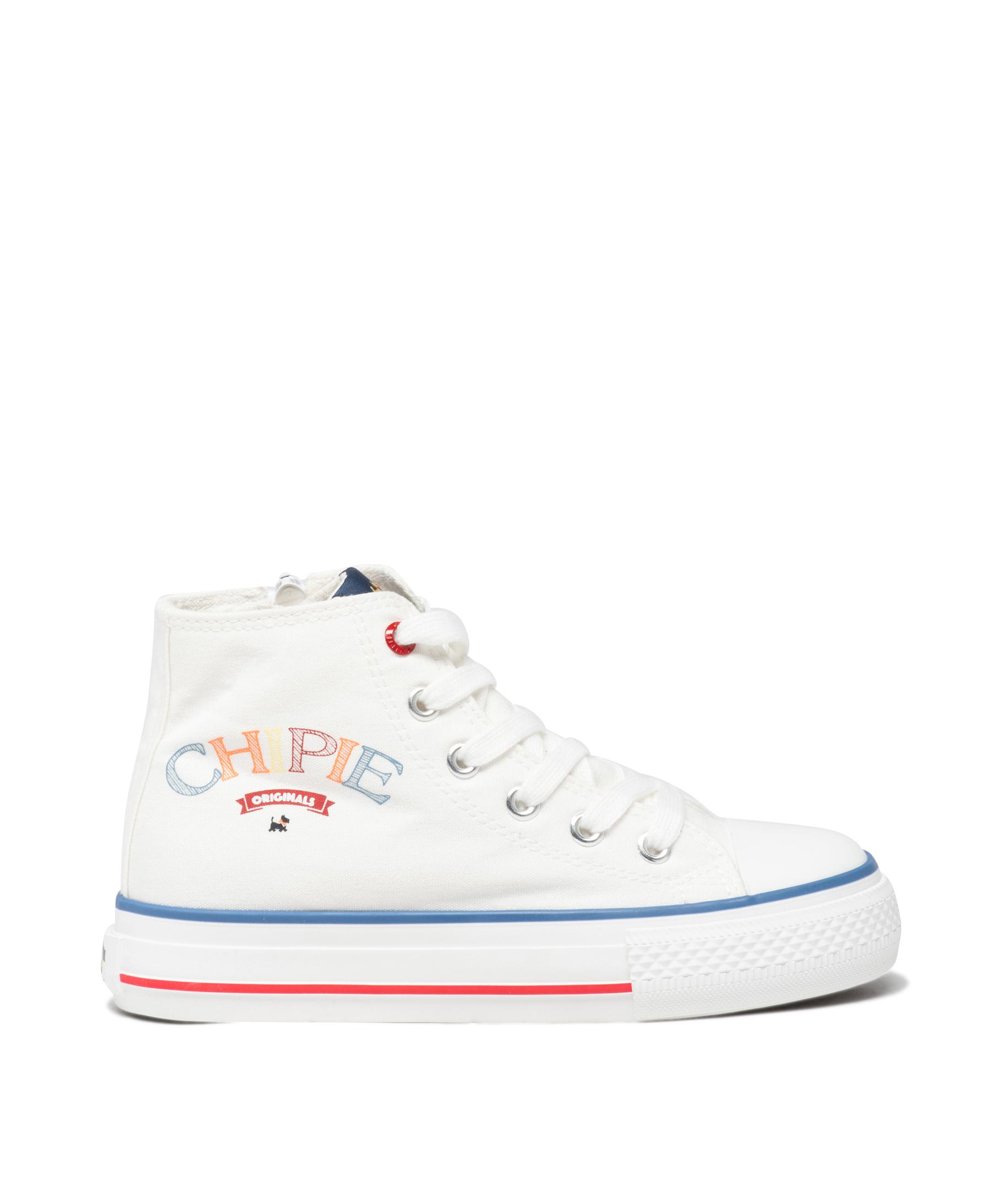 Baskets en toile montantes multicolores fille - Chipie blanc | GEMO