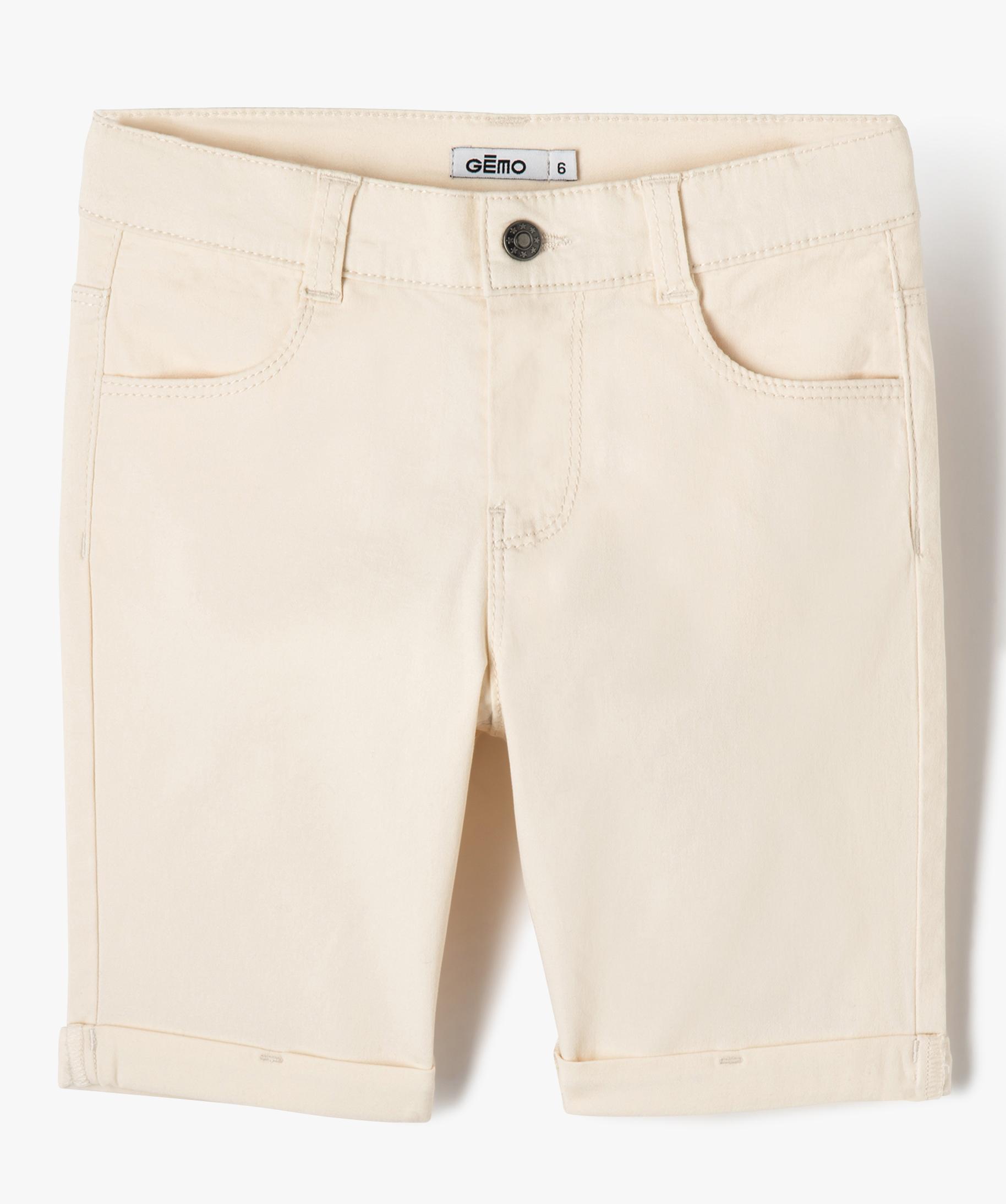 Bermuda en coton léger fille ecru | GEMO