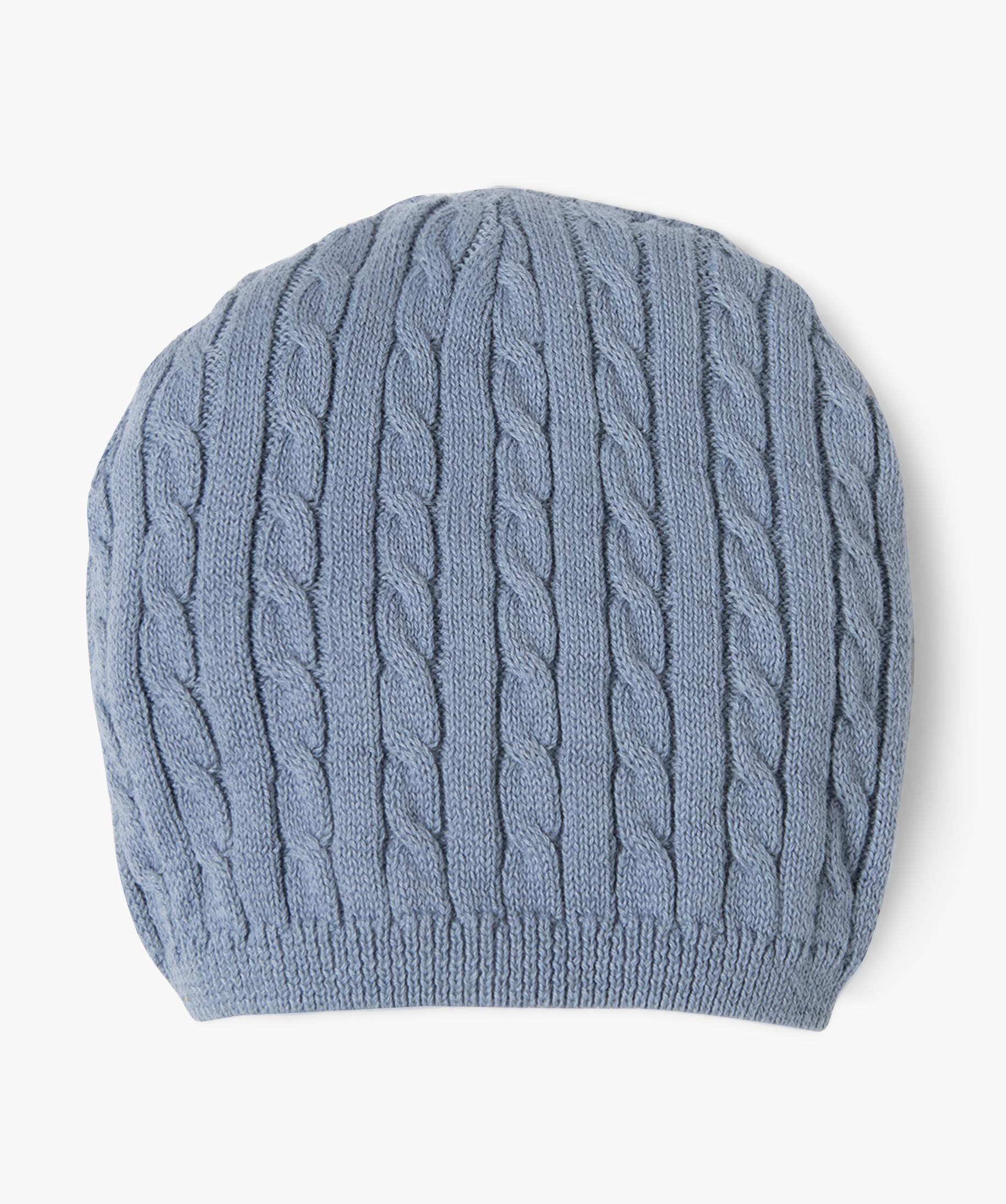 Bonnet fin en maille torsadée bébé bleu | GEMO