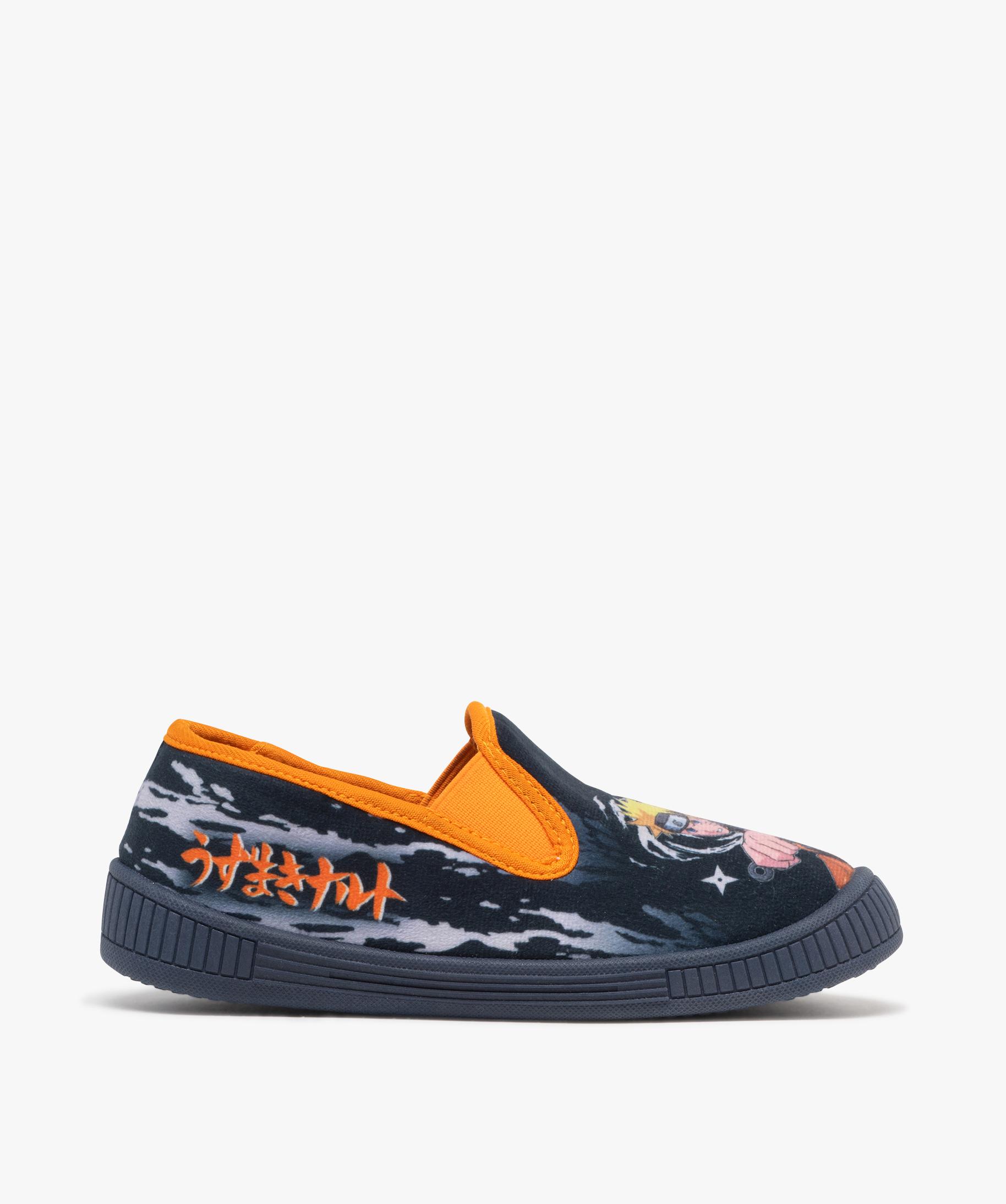 Chaussons garçon pantoufles avec élastiques - Naruto bleu fonce | GEMO