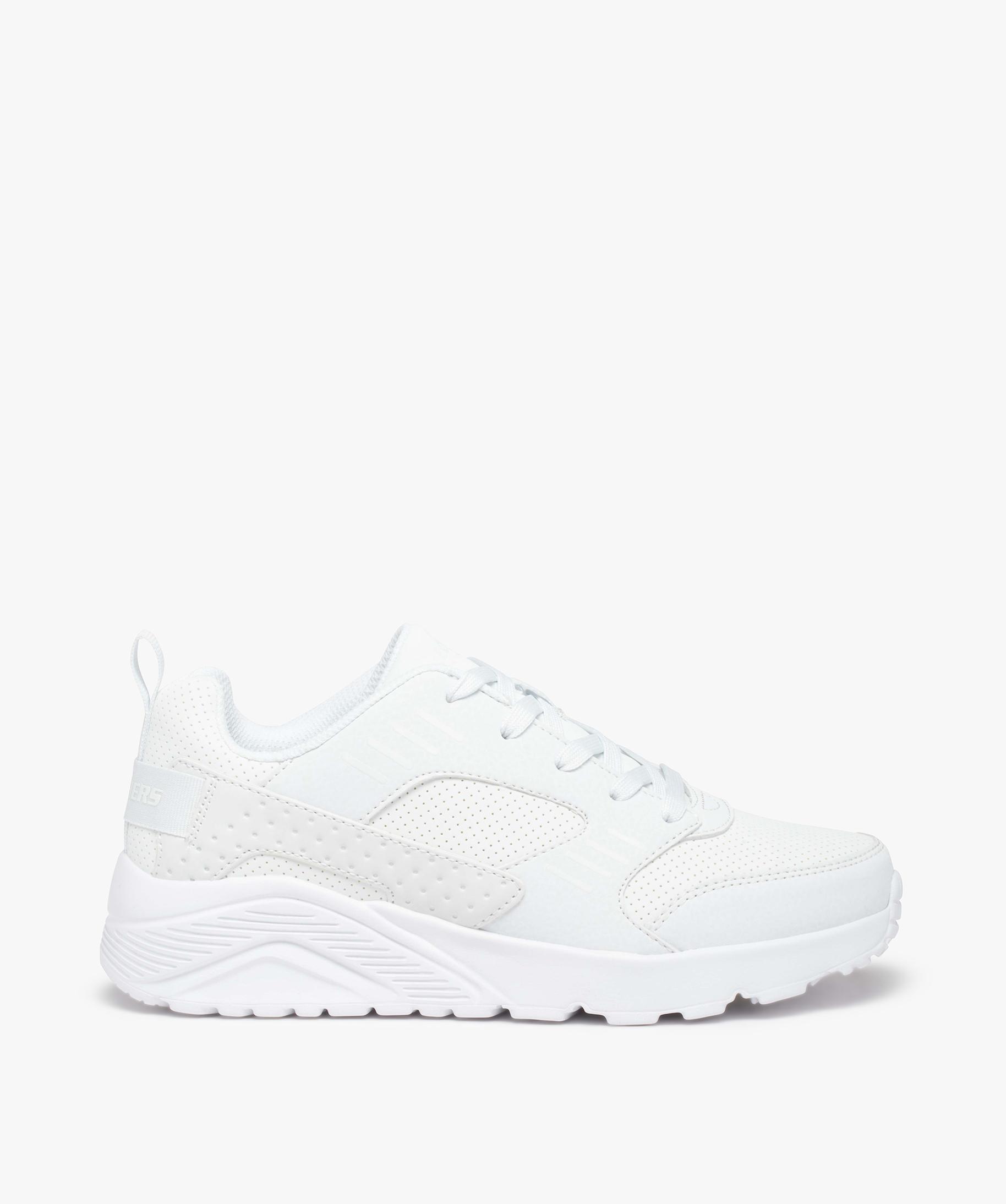 Baskets garçon unies à lacets - Skechers Unolite blanc | GEMO
