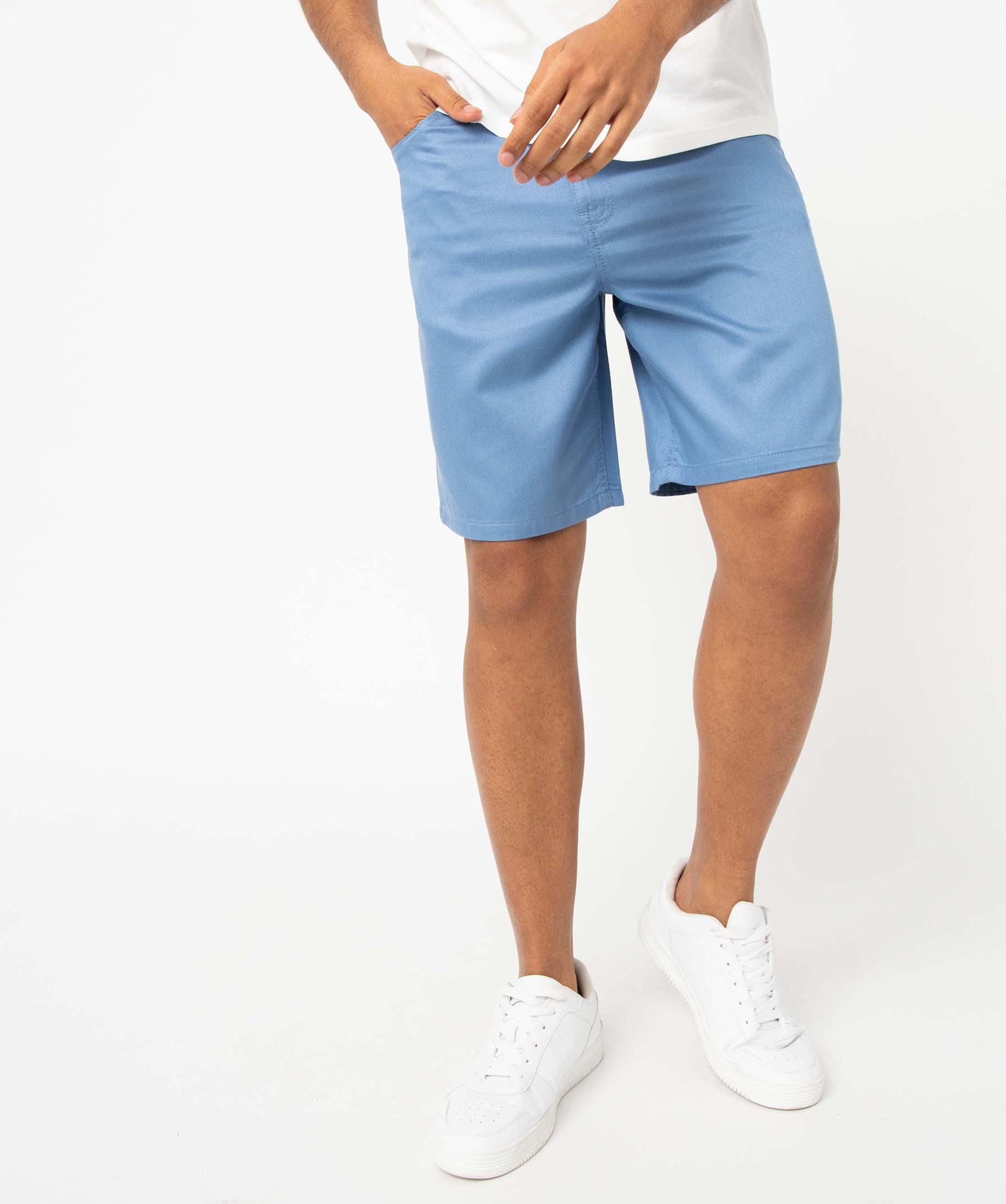 Bermuda homme en maille fine et fluide bleu | GEMO