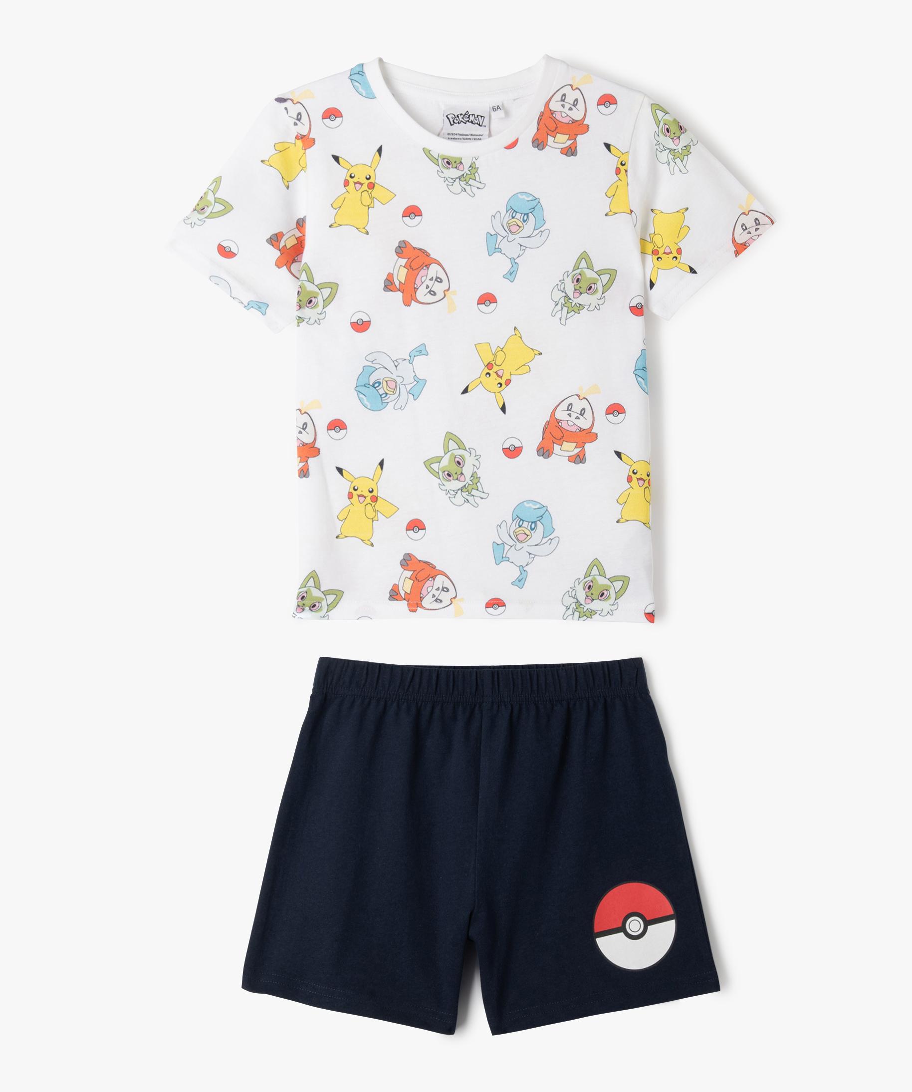Pyjashort en coton imprimé garçon - Pokémon imprime | GEMO