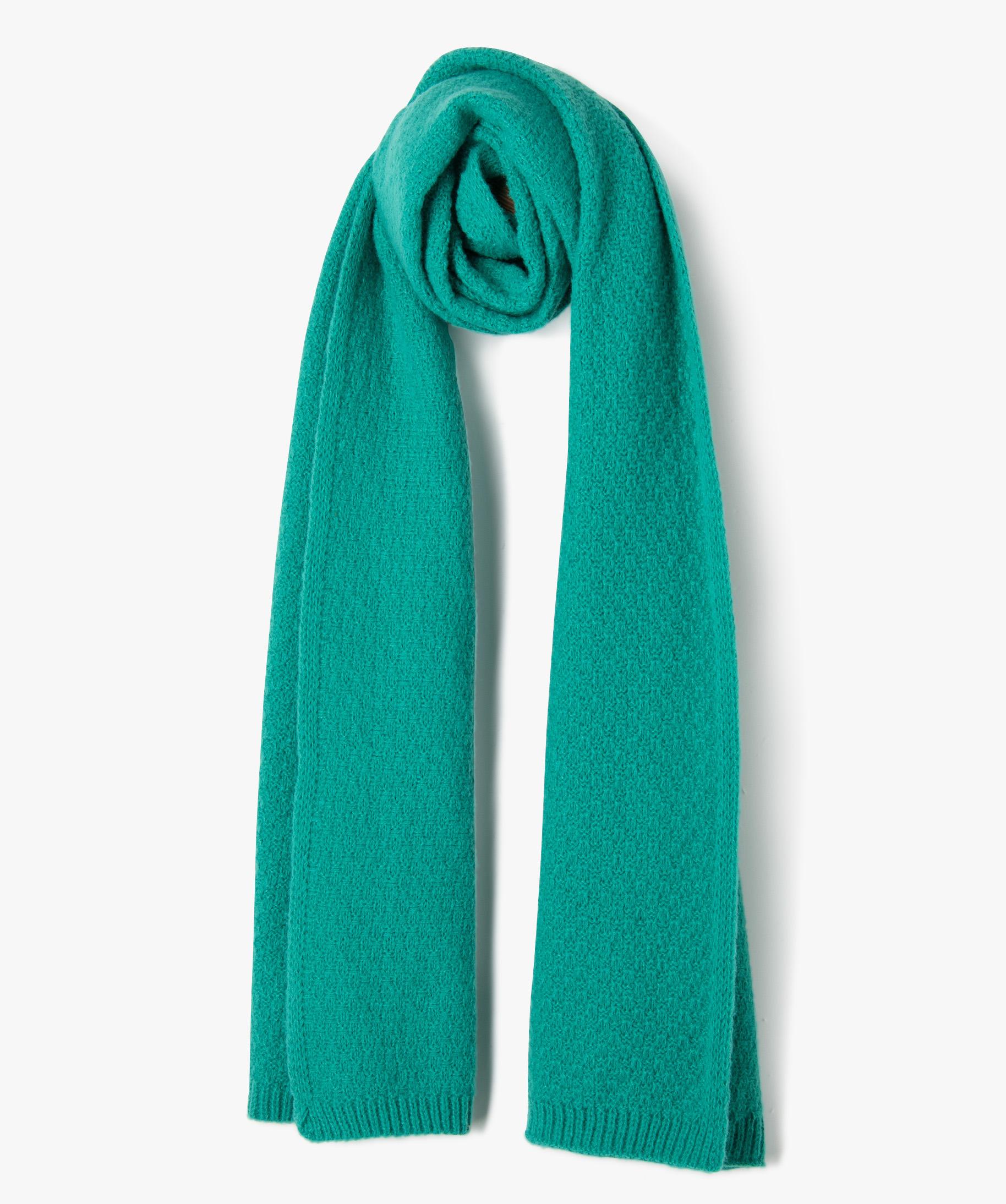 Echarpe femme extra large en maille unie vert | GEMO