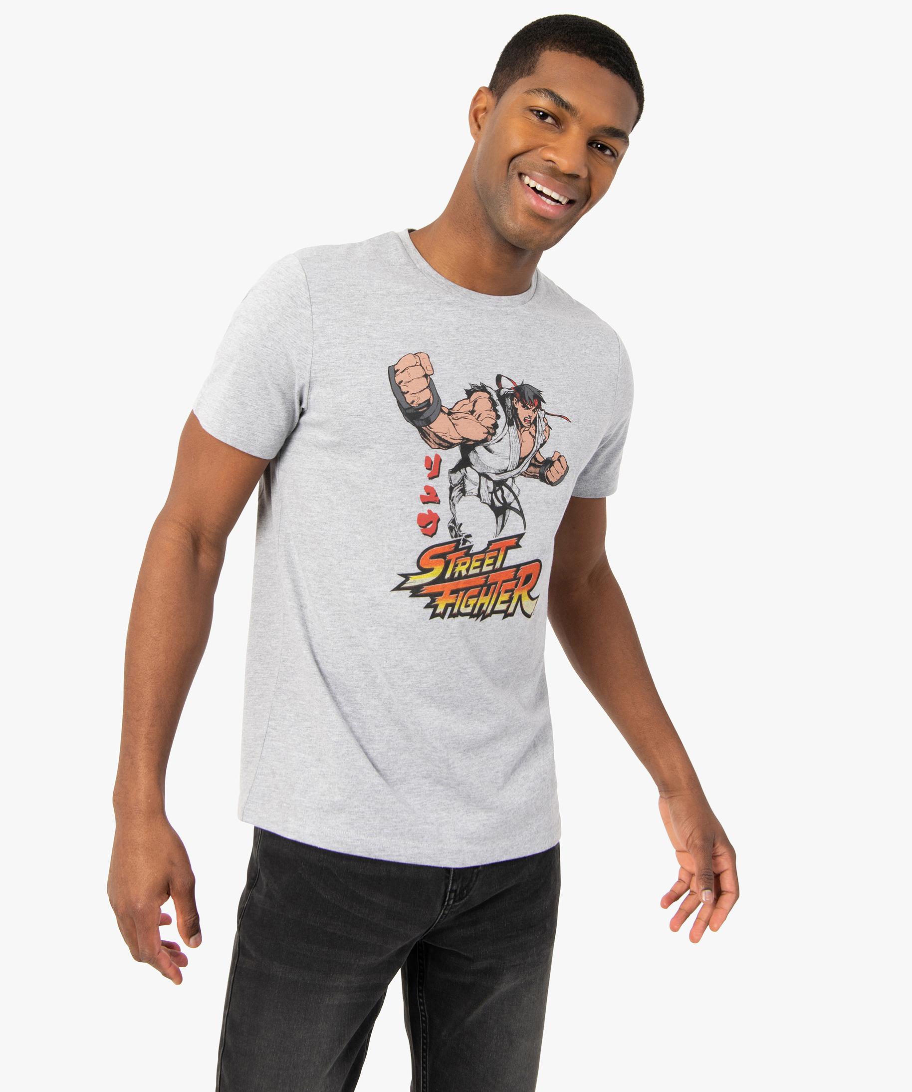 Tee-shirt homme à motif – Street Fighter gris | GEMO