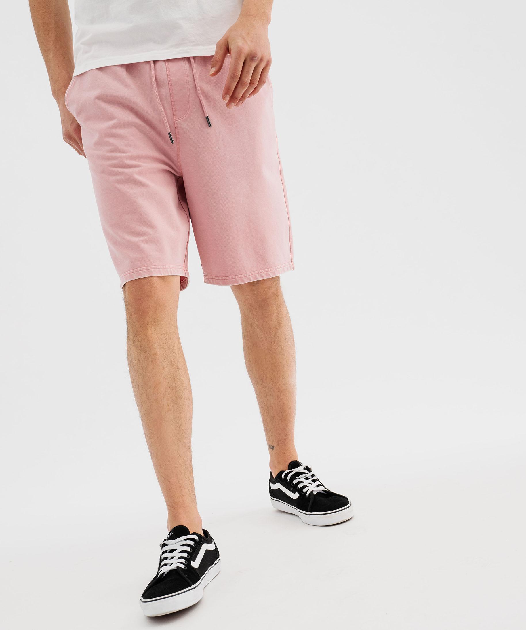 Bermuda en maille délavée au coloris unique homme rose | GEMO