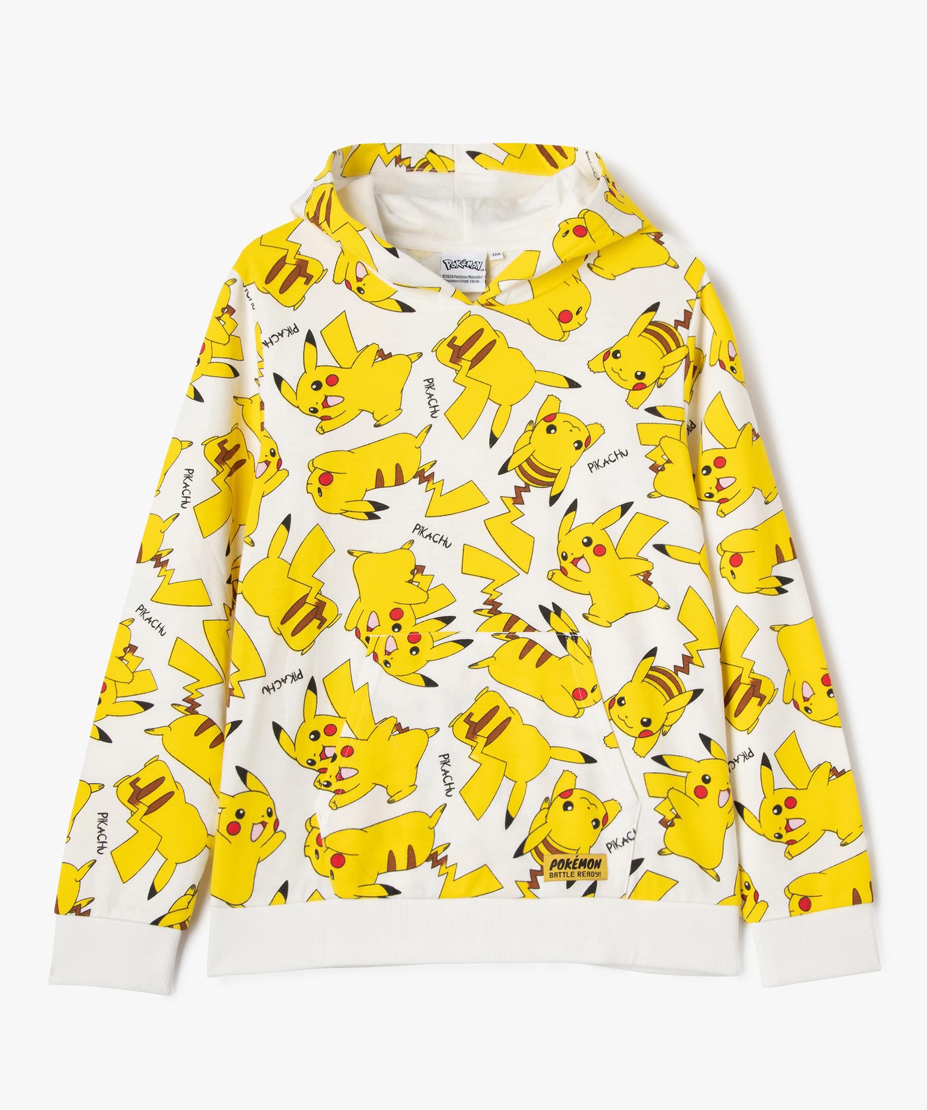 Sweat à capuche avec motifs Pikachu garçon - Pokemon imprime | GEMO