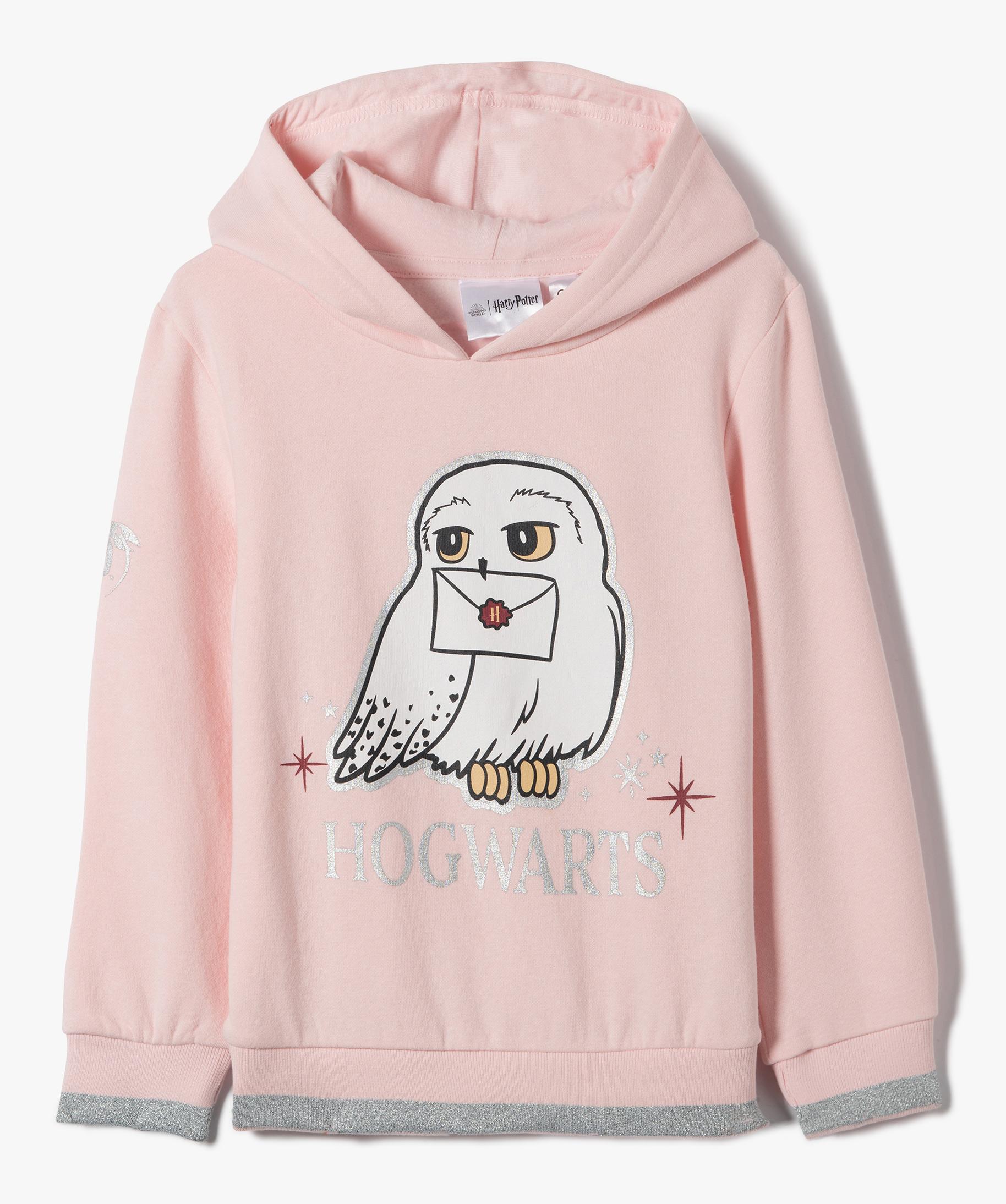 Sweat fille à capuche imprimé - Harry Potter rose | GEMO