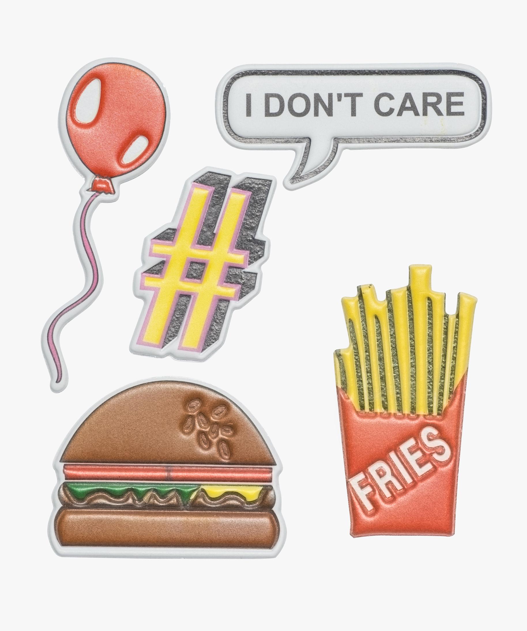 Lot de 5 stickers variés rouge | GEMO