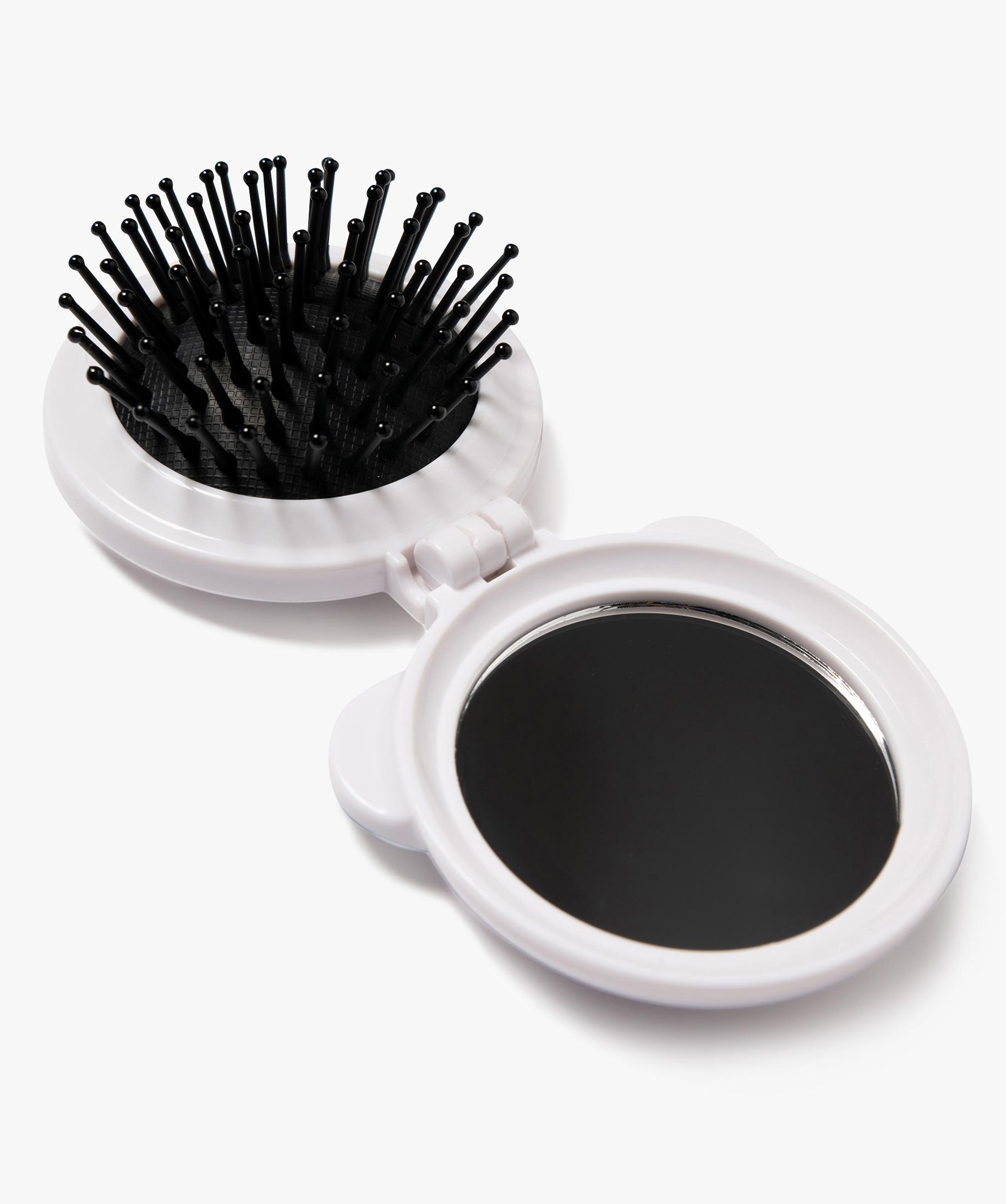 Brosse à cheveux pliante motif panda fille blanc | GEMO