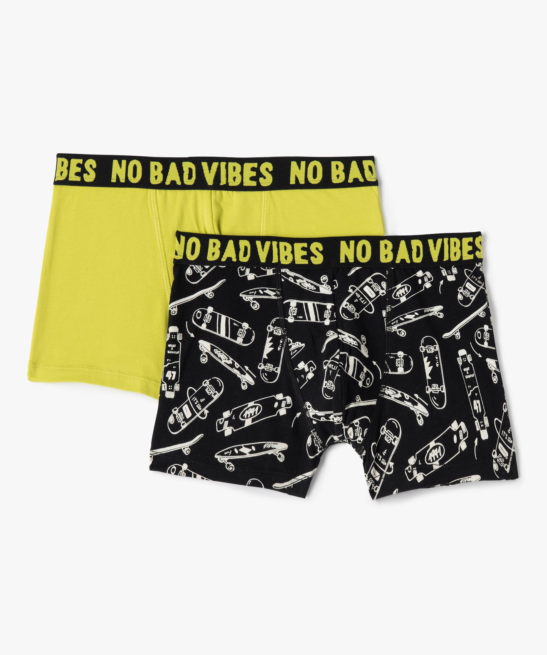 Boxers assortis motif streetwear (lot de 2) garçon violet vif | GEMO