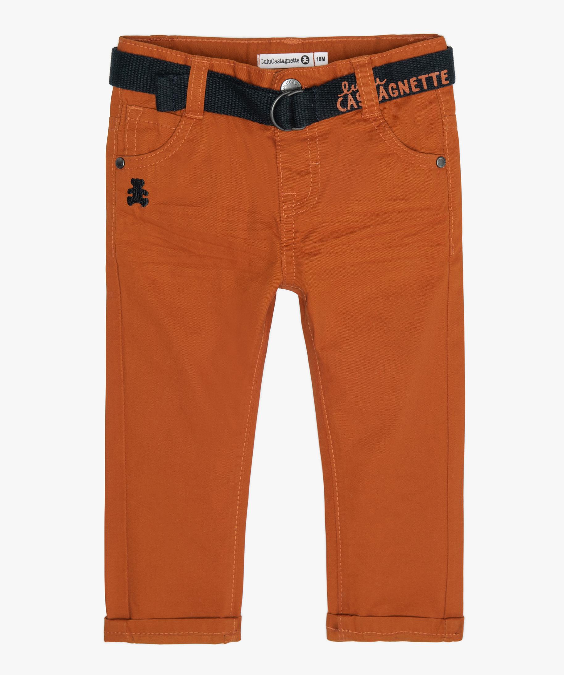 Pantalon bébé garçon avec ceinture amovible – Lulu Cast... orange | GEMO