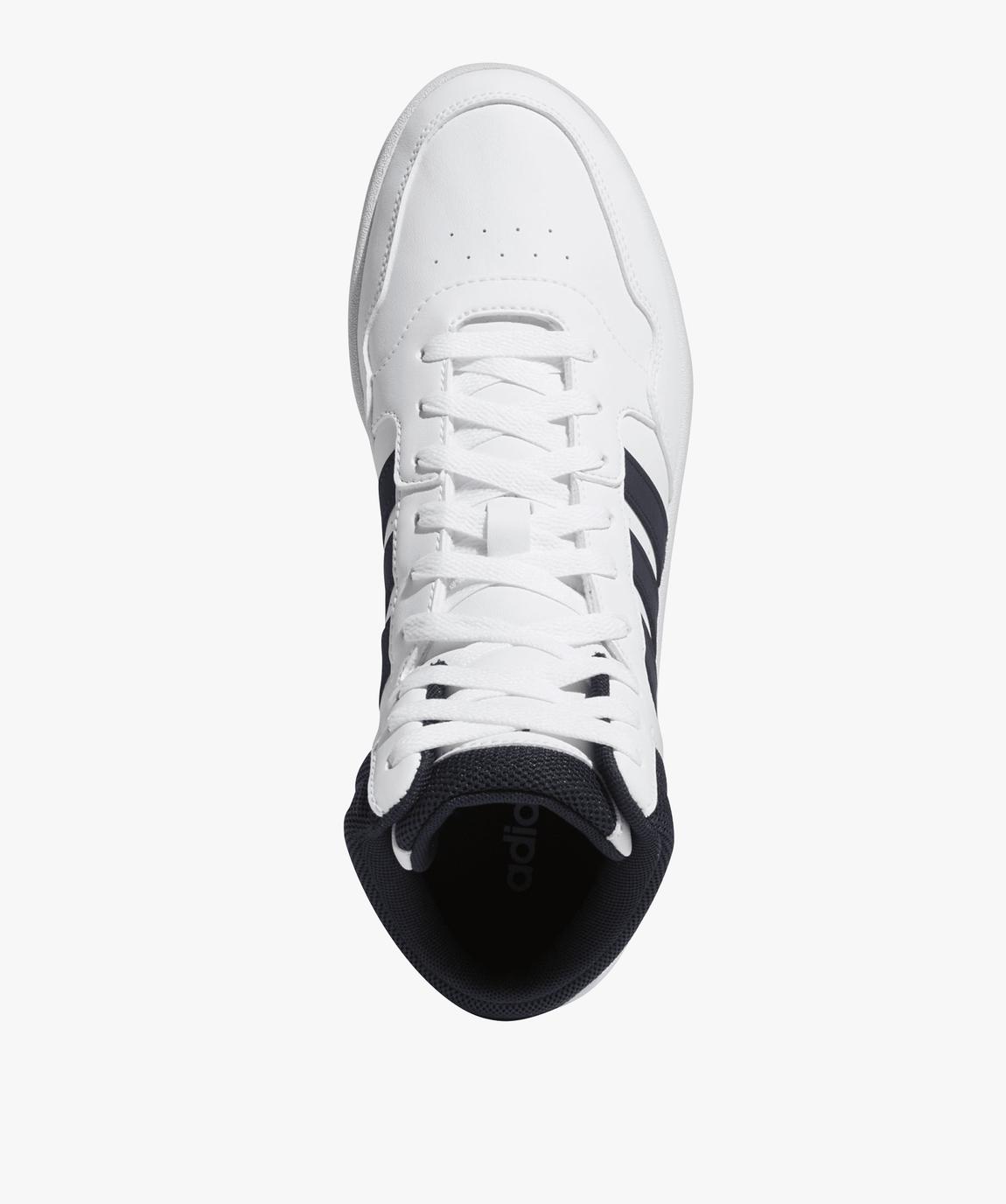 Baskets homme mid-cut Hoops à lacets - Adidas blanc chine | GEMO