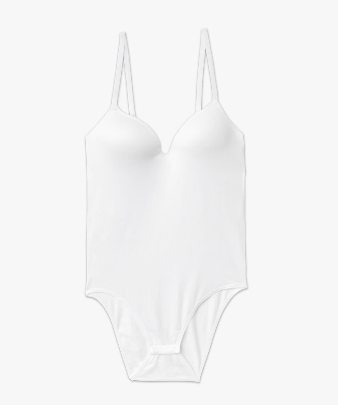 Body effet push-up avec bonnets coqués femme blanc | GEMO
