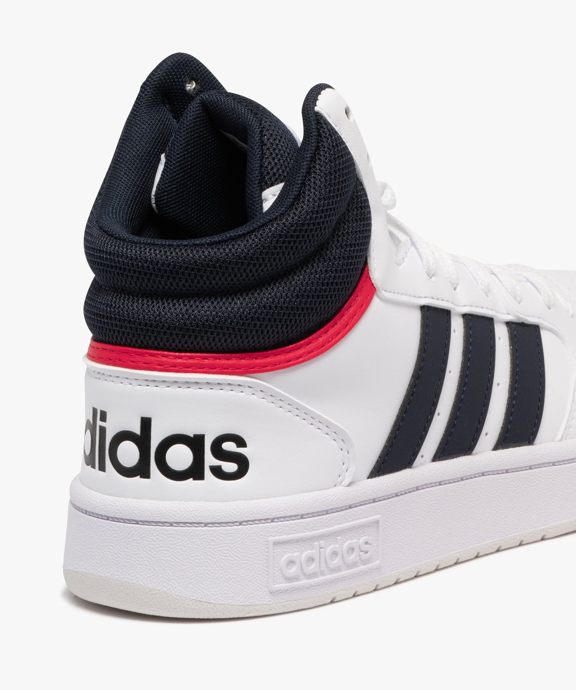 Baskets homme mid-cut Hoops à lacets - Adidas blanc chine | GEMO