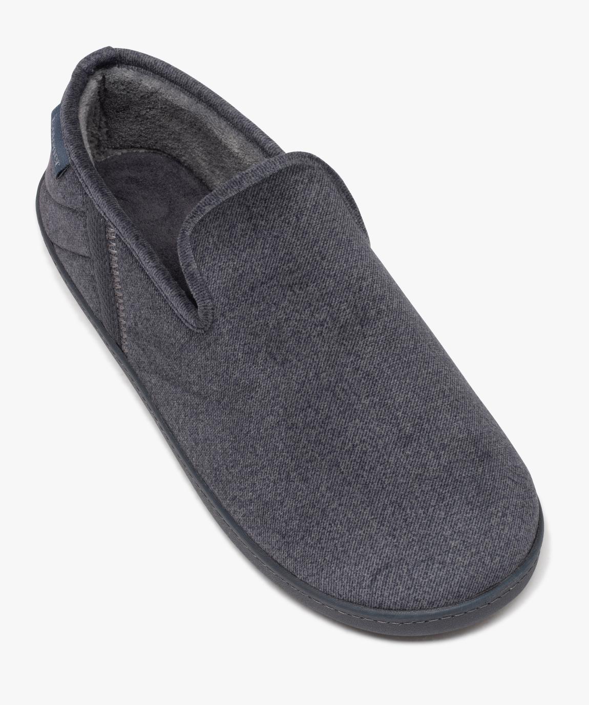 Chausson homme pantoufles en jersey style denim - Isotoner gris | GEMO