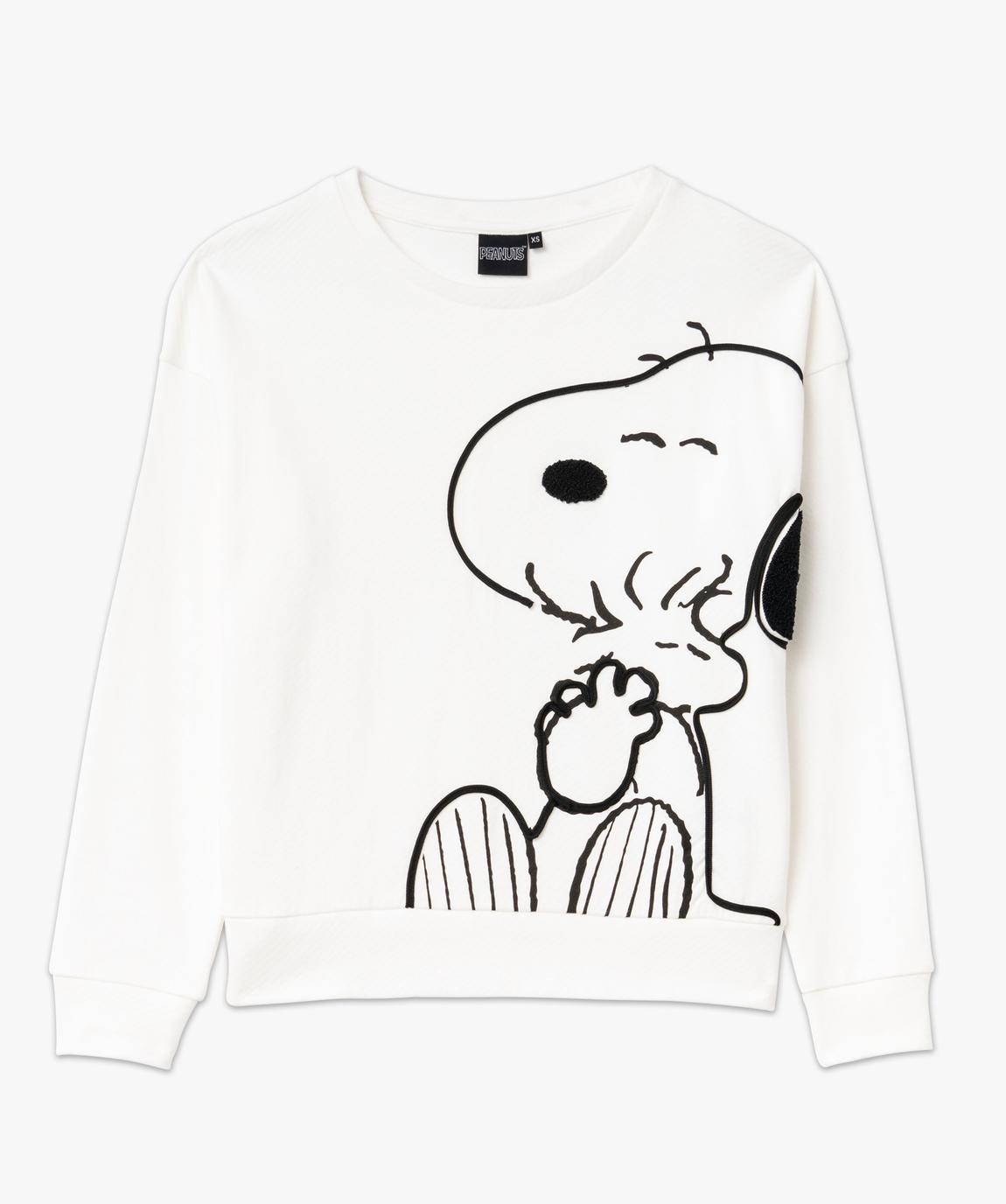 Sweat ample avec motif Snoopy femme - Peanuts blanc | GEMO