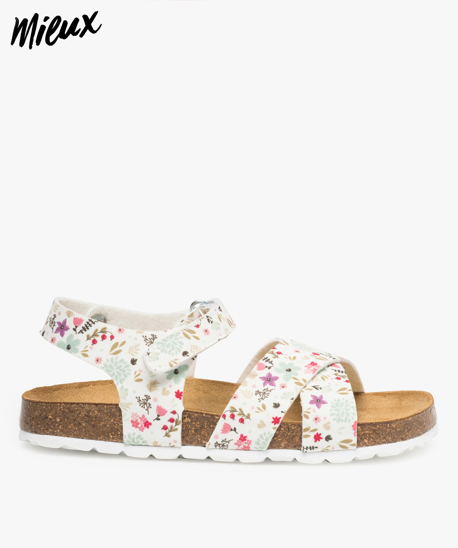 Sandales fille à bride scratch et motifs fantaisie - Mieux imprime | GEMO