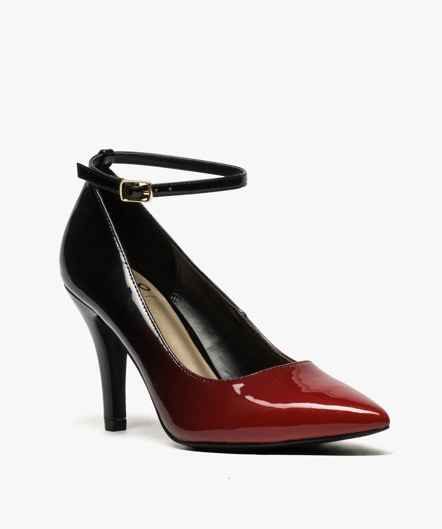 Escarpins femme vernis à coloris dégradé et bout pointu rouge | GEMO