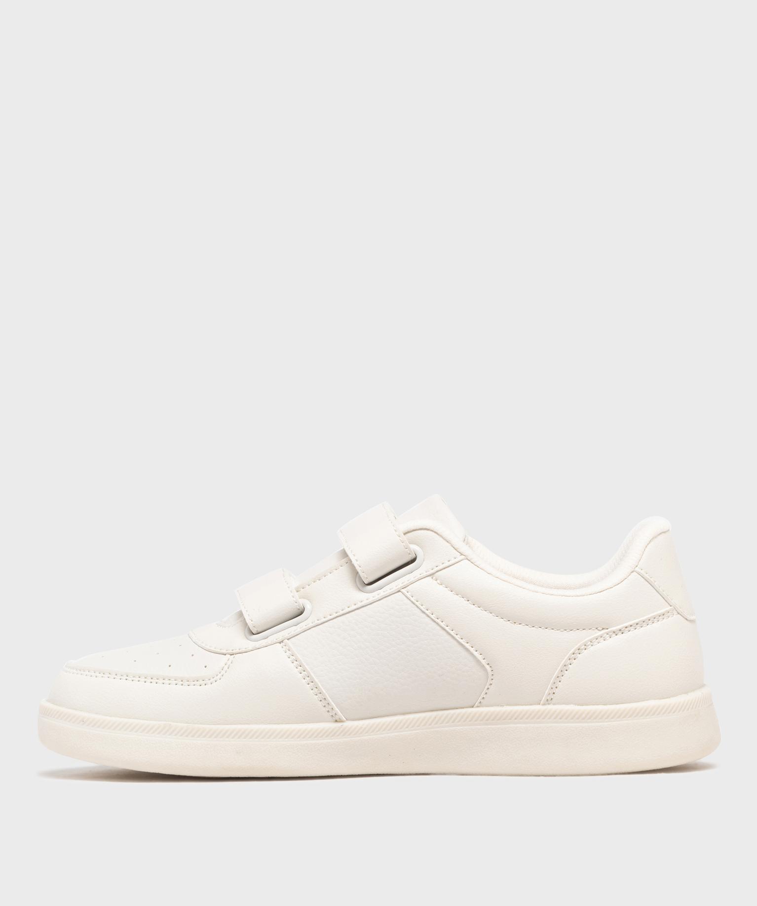 Baskets confort fermeture à scratch femme ecru | GEMO