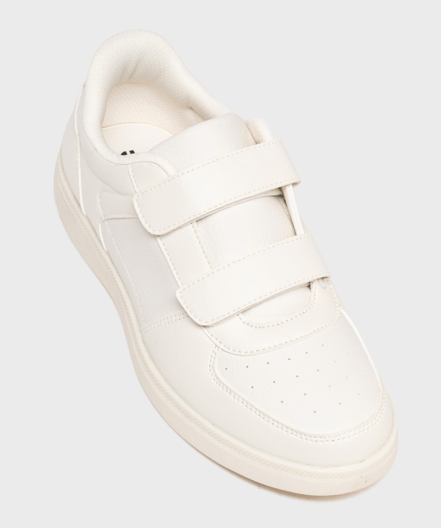 Baskets confort fermeture à scratch femme ecru | GEMO