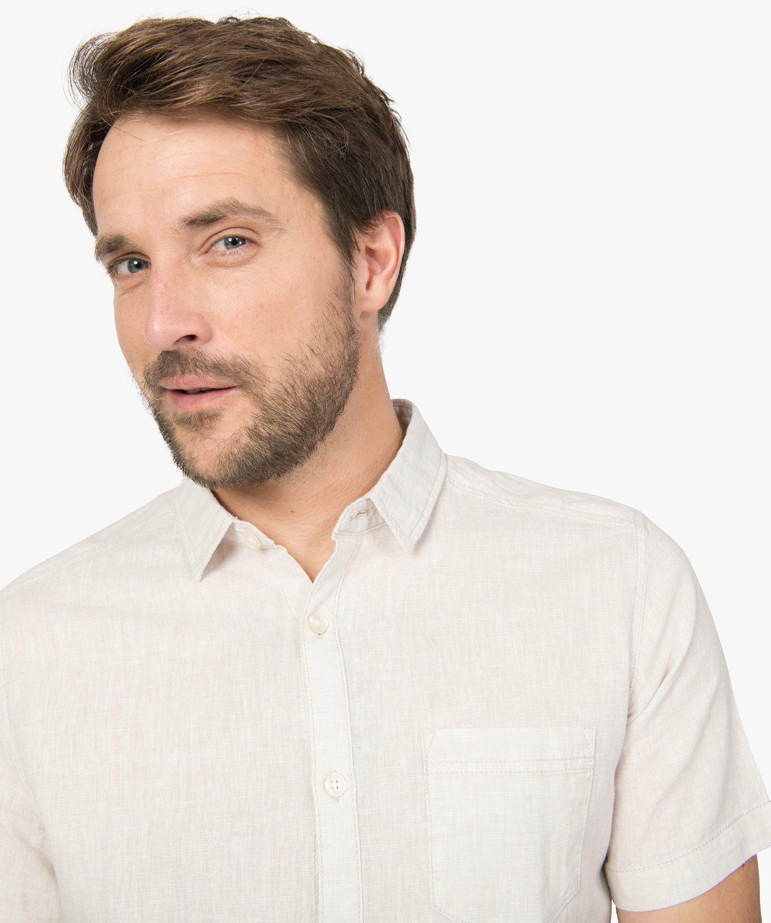Chemise En Polyester Pour Homme à Manches Courtes Bordeaux