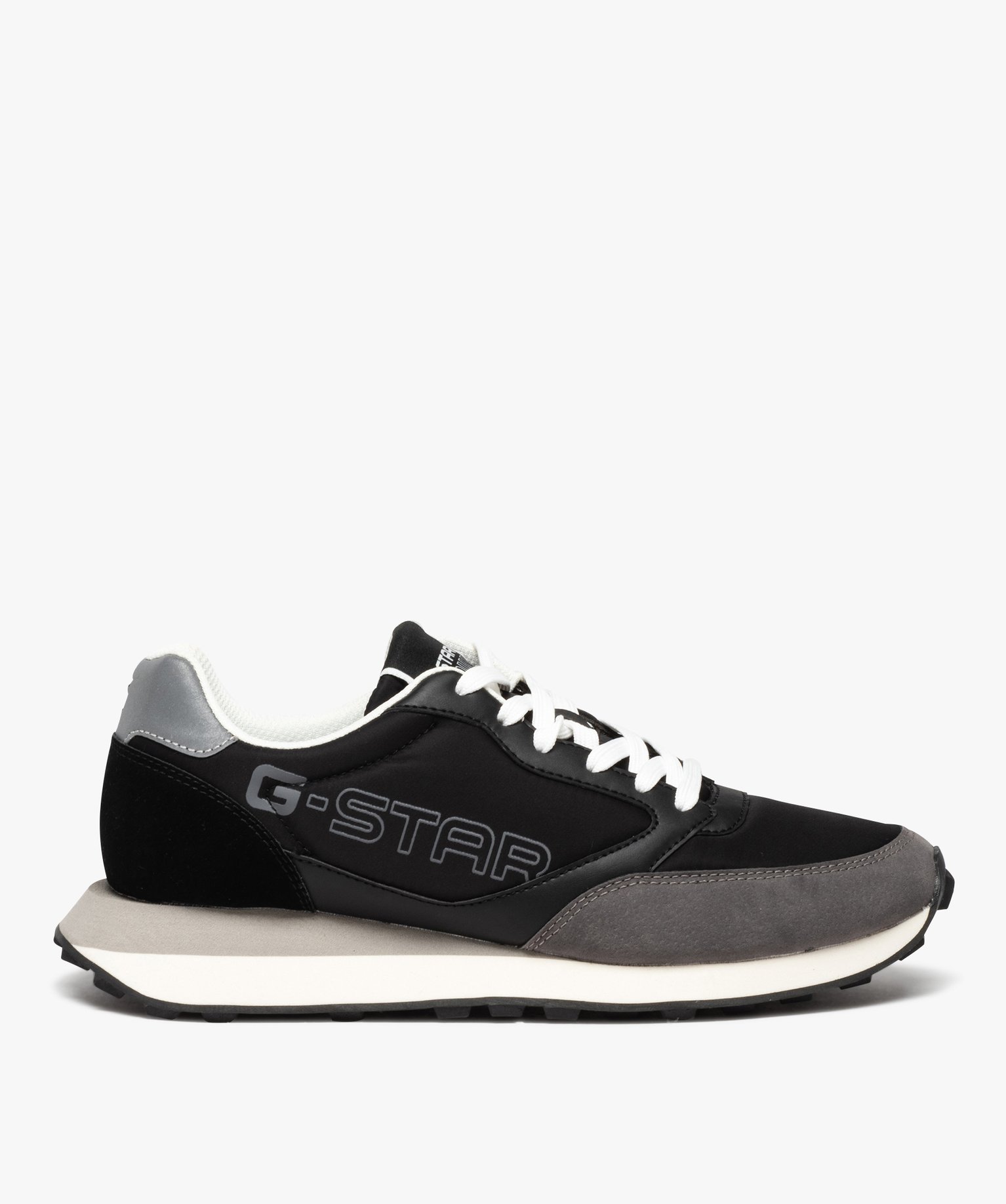 Baskets homme casual bicolores à lacets - G-Star Raw noir | GEMO