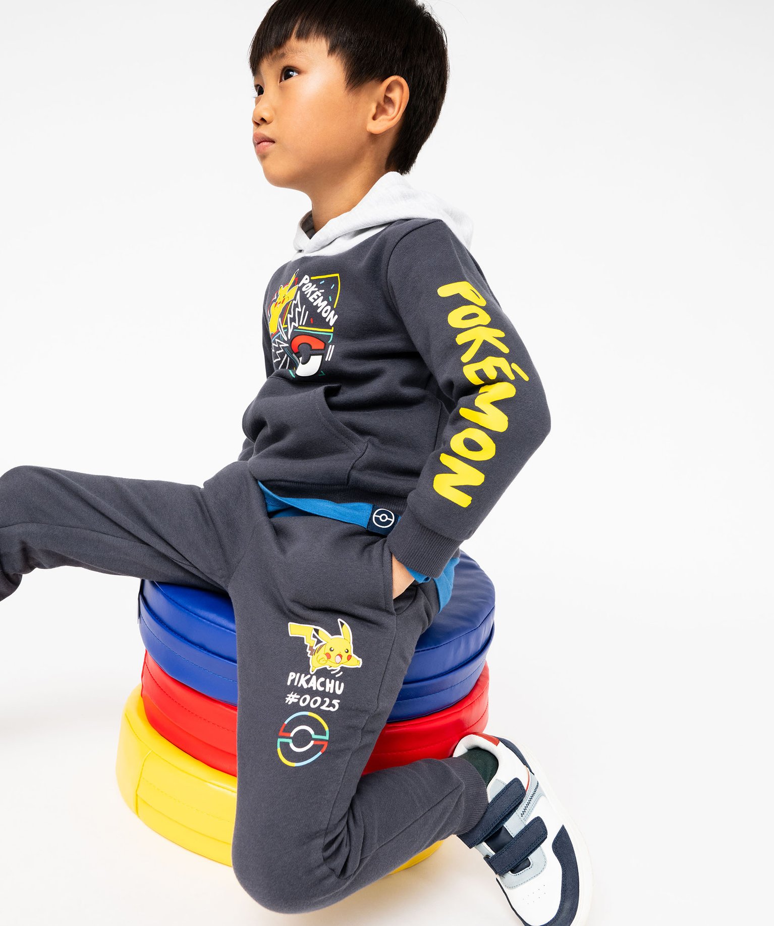 Sweat à capuche avec motif Pikachu garçon - Pokemon gris | GEMO