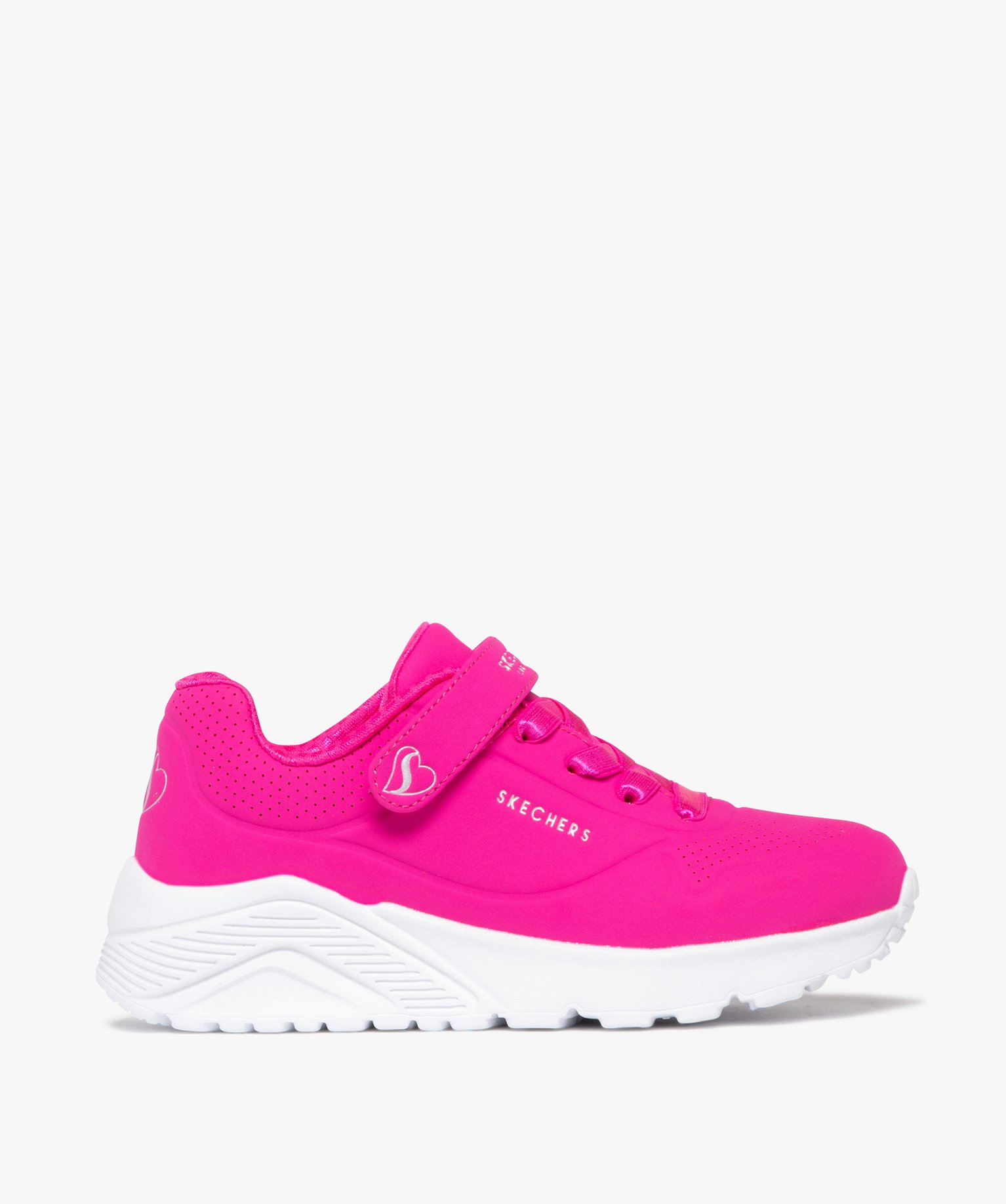 Baskets fille running unies avec bride scratch Los Angeles -... fuchsia ...