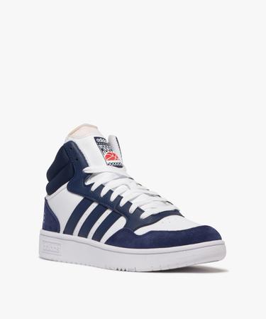 Baskets homme mid-cut Hoops à lacets - Adidas blanc | GEMO