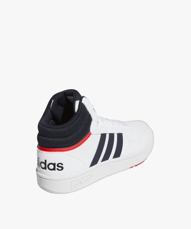 Baskets homme mid-cut Hoops à lacets - Adidas blanc chine | GEMO