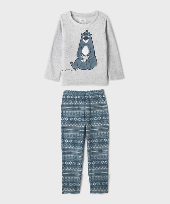 Pyjama à manches longues avec haut imprimé garçon - Pat P... bleu | GEMO