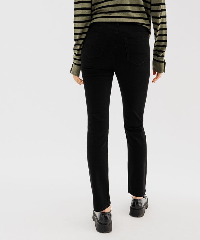 Pantalon coupe Regular taille normale femme noir | GEMO